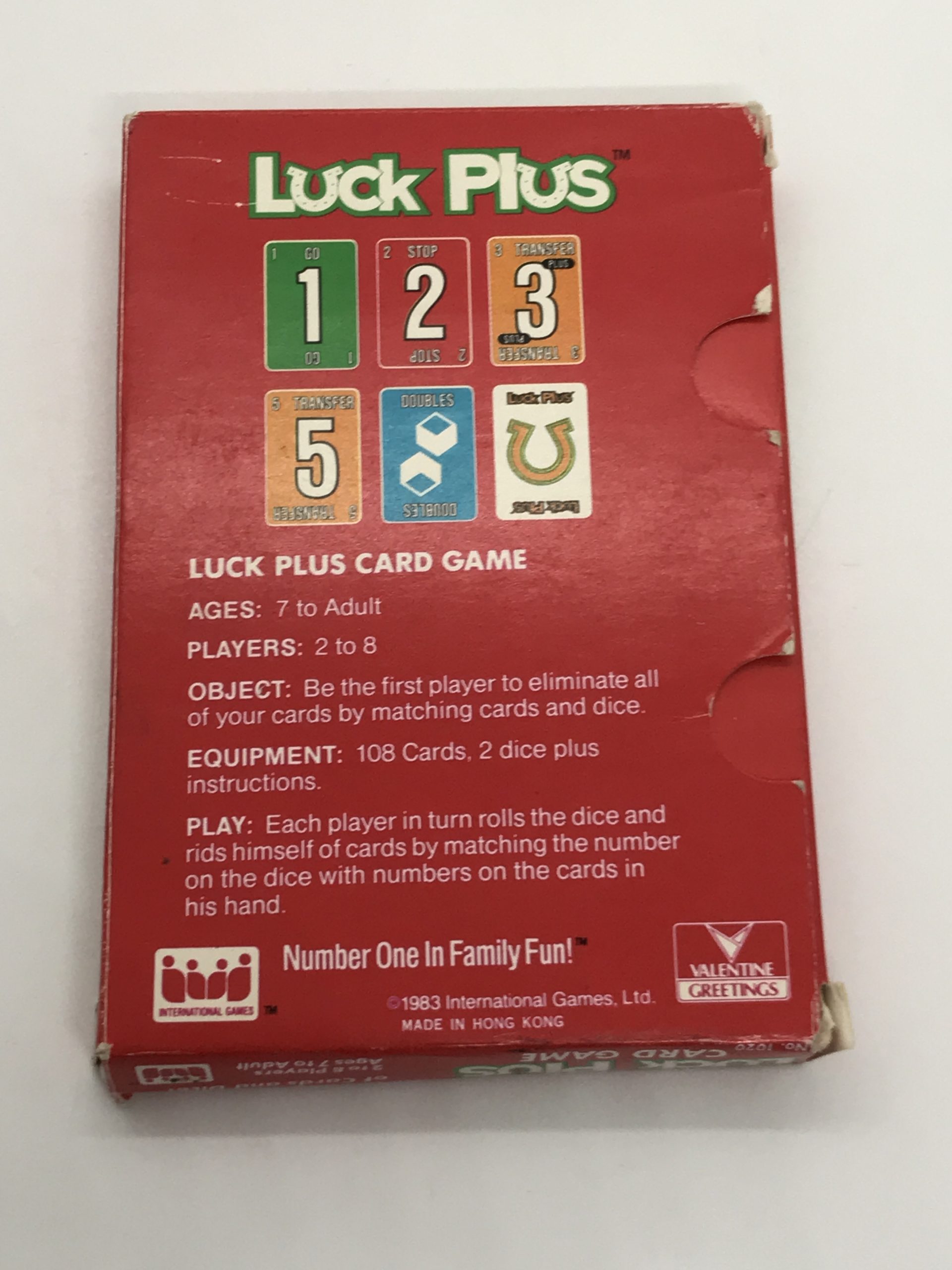 Luck Plus Card/Dice Game (Complete) - Vintage Keepsakes