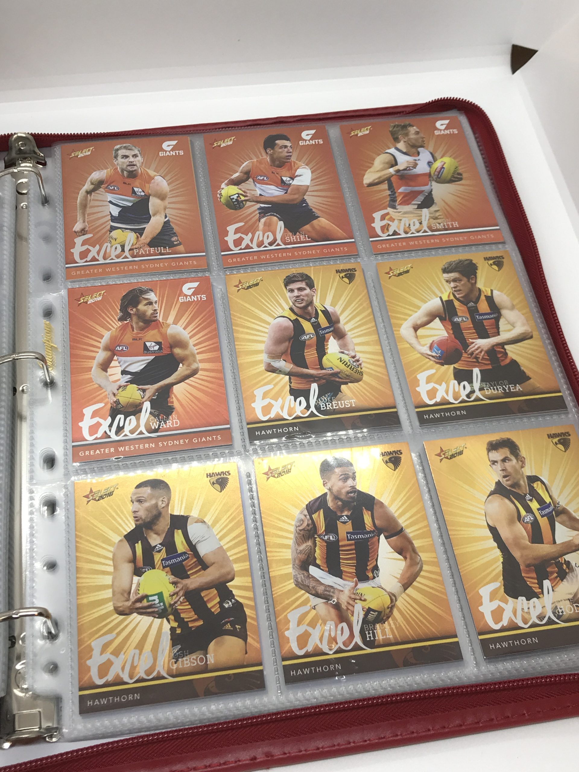 AFL 2018 Select Footy Stars Excel Parallel Full Base Card Set (220 ...
