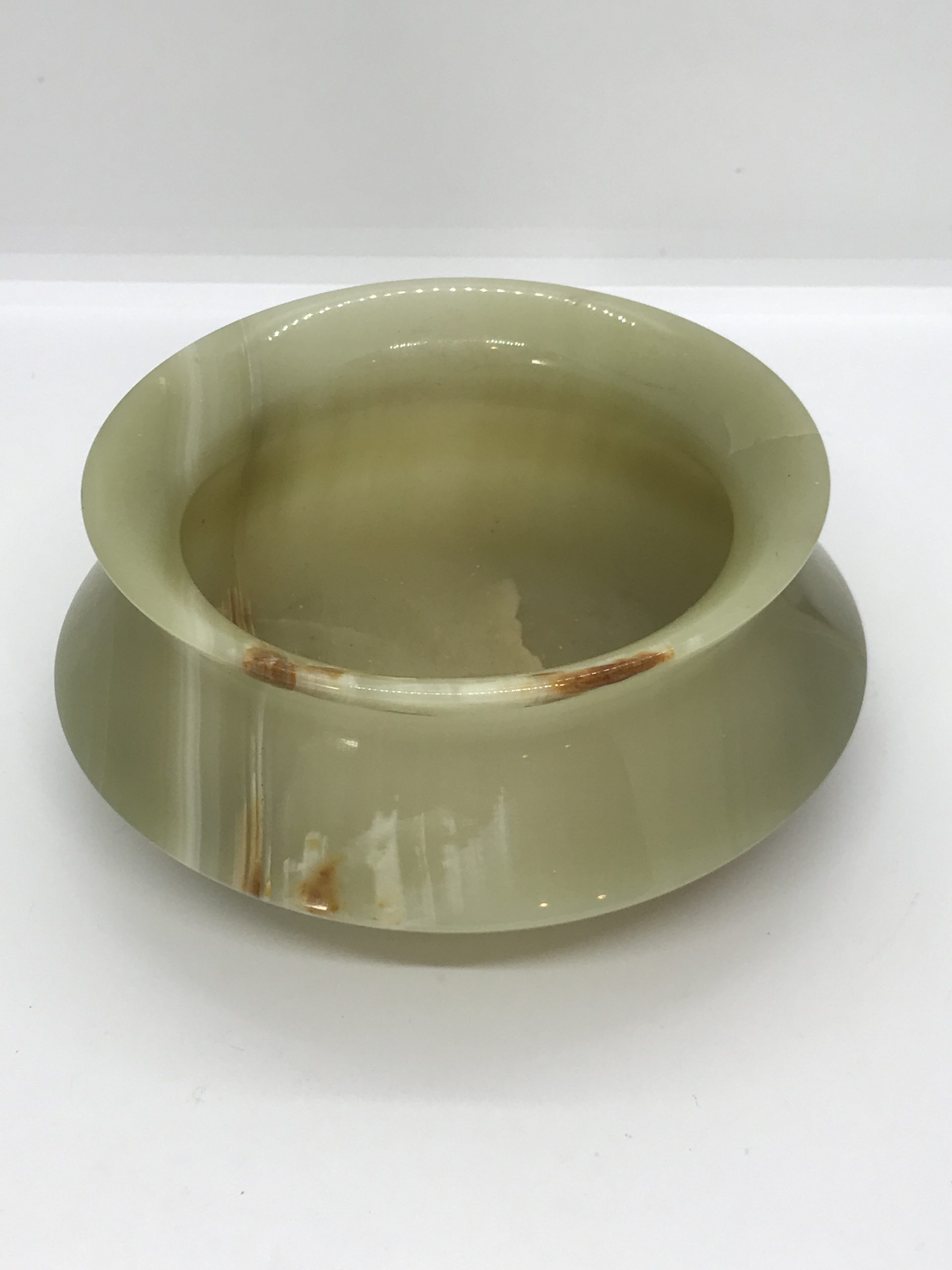 Onyx Alabaster Bowl 14cm wide - Vintage Keepsakes
