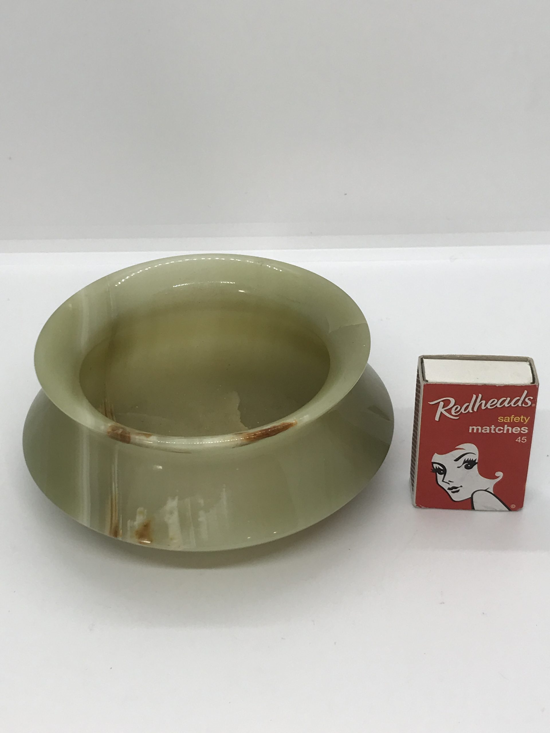 Onyx Alabaster Bowl 14cm wide - Vintage Keepsakes