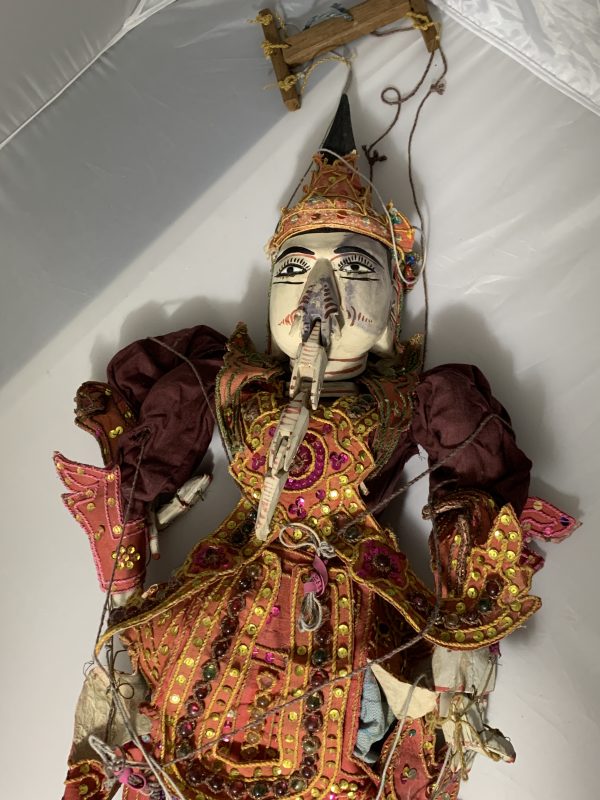 Vintage Burmese-Thai Large Jointed Marionette Ganesha Puppet - 75cm ...