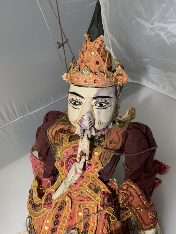 Vintage Burmese-Thai Large Jointed Marionette Ganesha Puppet - 75cm ...