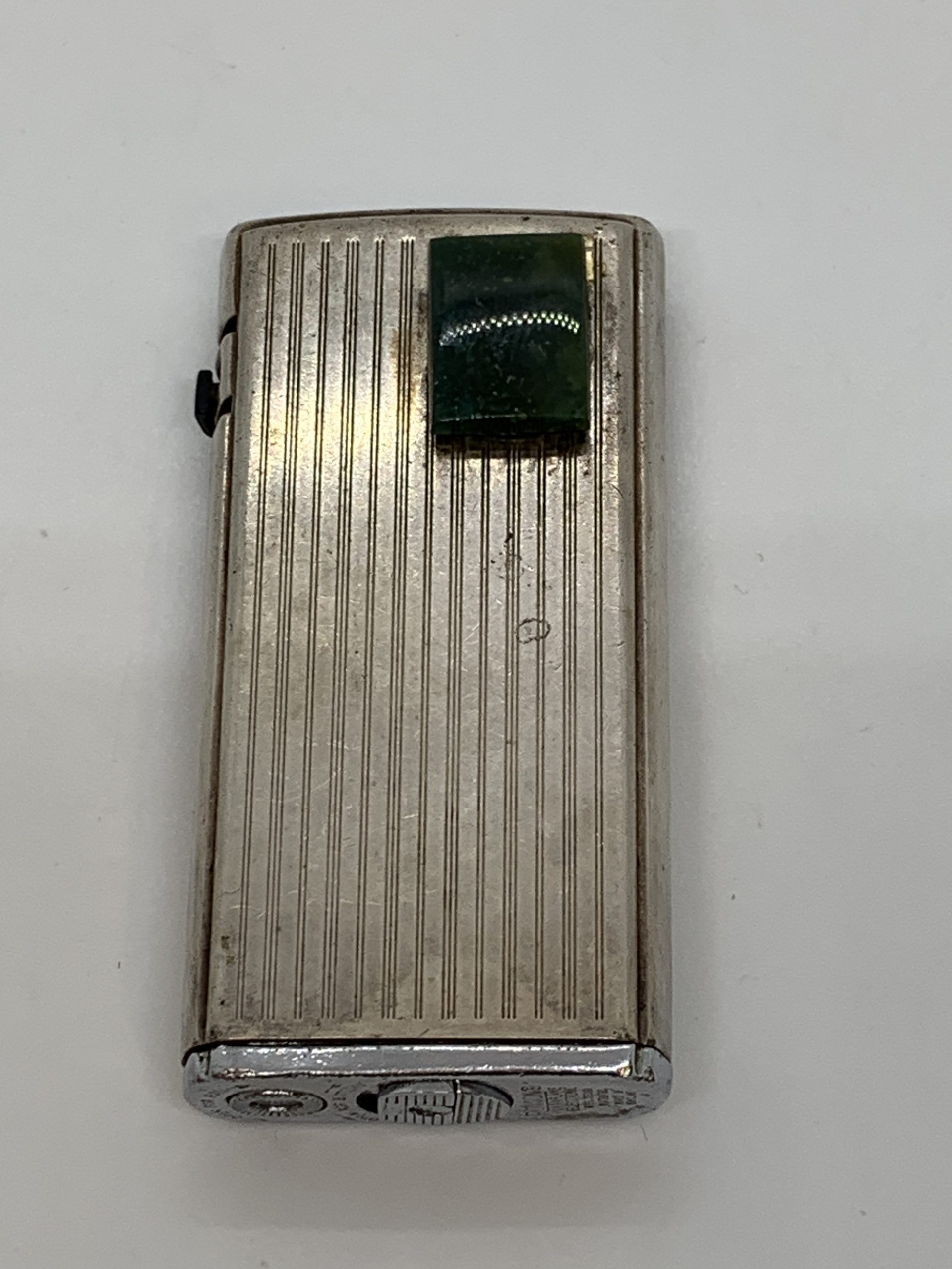 Ronson Varaflame Electronic Lighter - with applied Jade on button ...