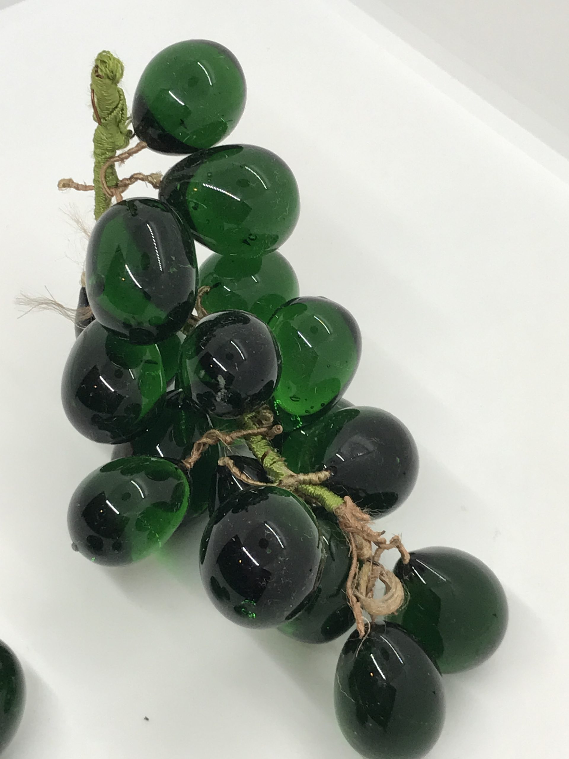 Bunch of Green Glass Grapes - Vintage Keepsakes