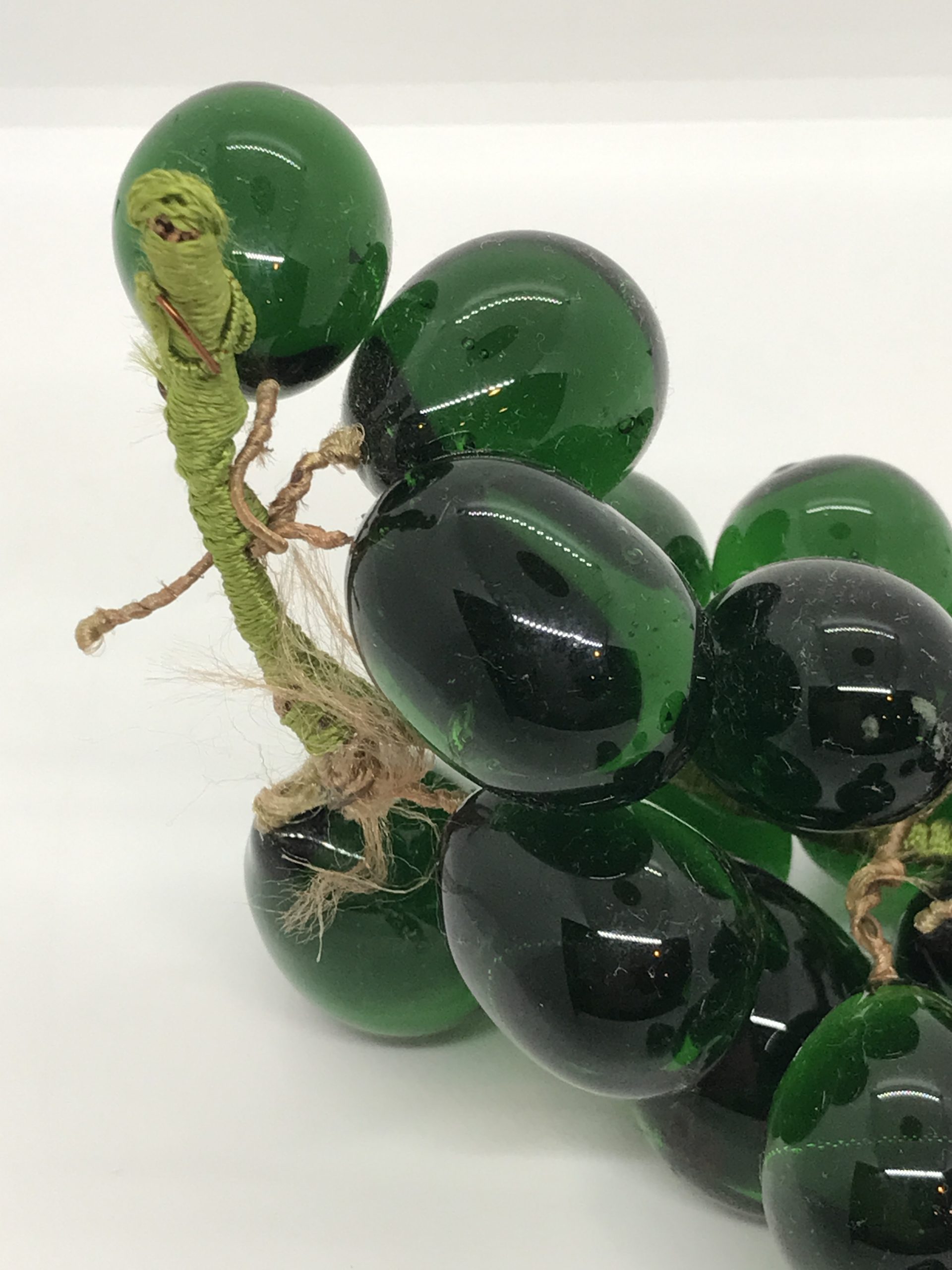 Bunch of Green Glass Grapes - Vintage Keepsakes
