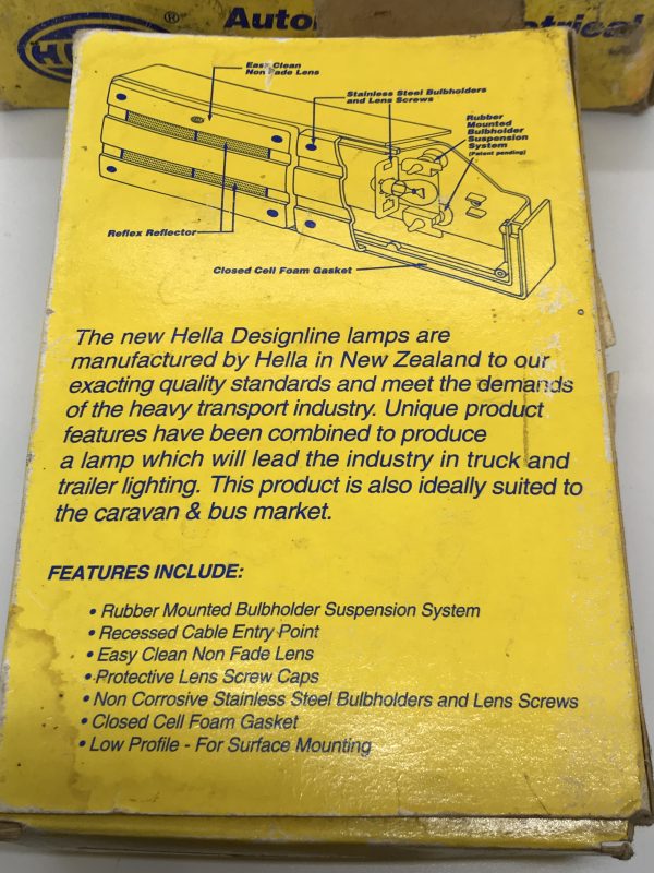 Hella Designline 2145 - Rear Indicator Recessed Single Chamber Amber ...