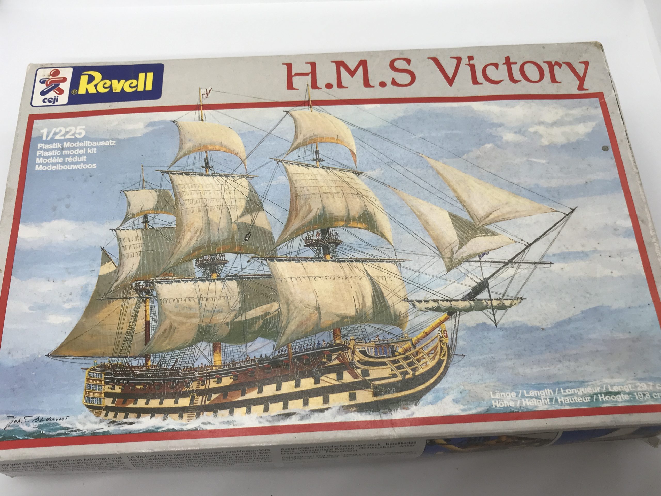 Revell HMS Victory 1/225 scale Model Kit (partially built) - Vintage ...