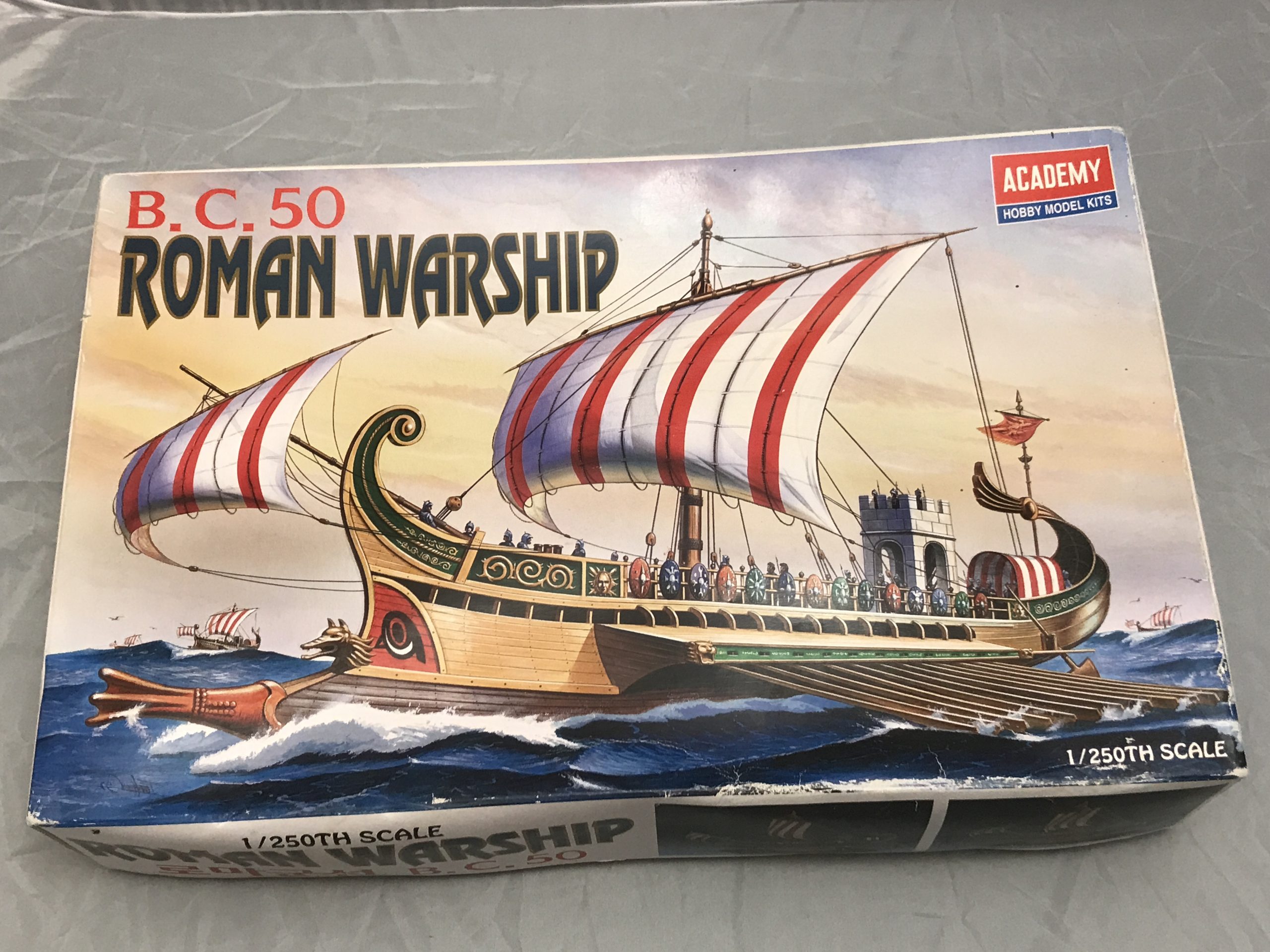 Academy Hobby Model Kits B.C. 50 Roman Warship 1/250 scale - Vintage ...