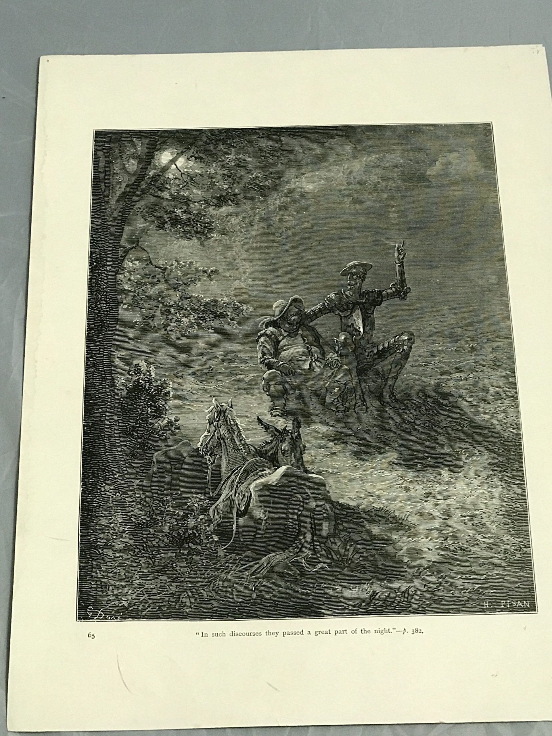 Antique Print - A Nocturnal Discourse Engraving by Héliodore Pisan ...