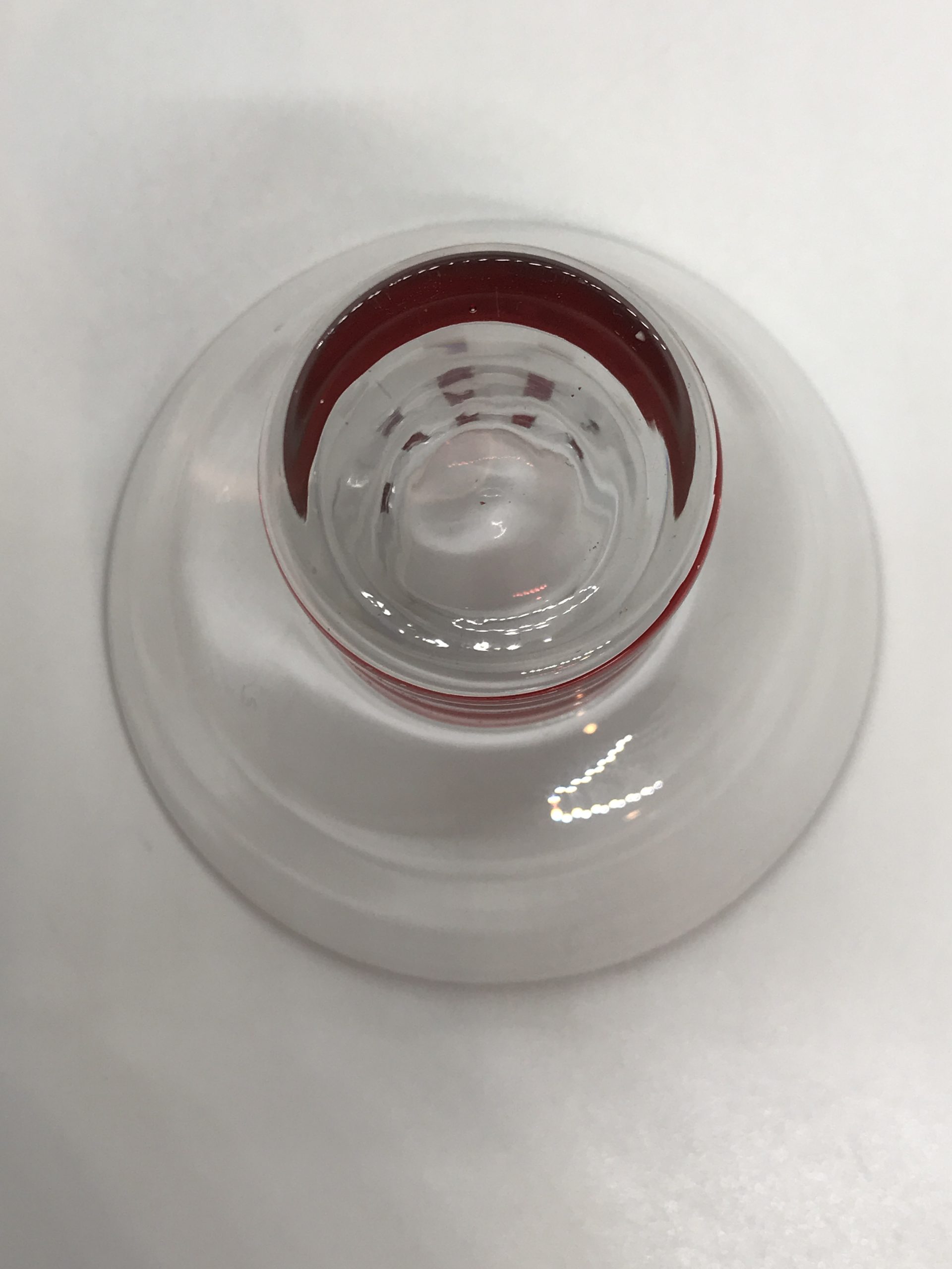Set of 7 Vintage Matz Borgstrom Sagaform Club Red Base Martini Glasses ...