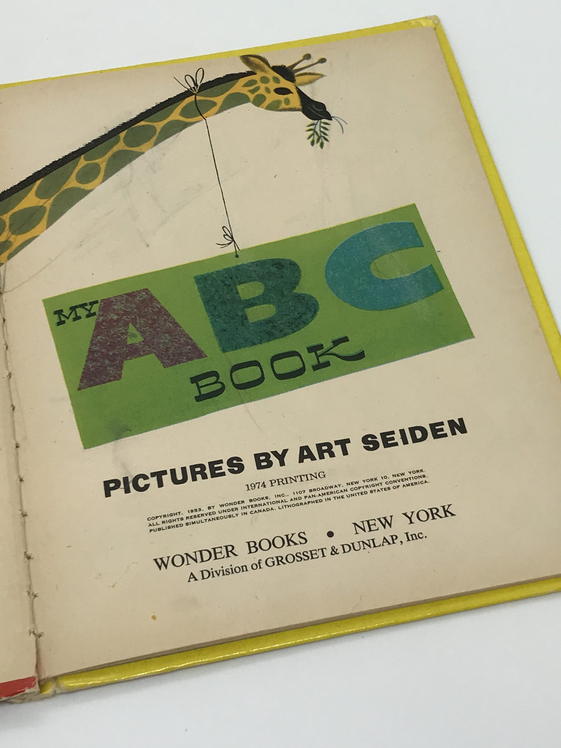 My ABC Book by Art Seiden 1974 Printing - Vintage Keepsakes