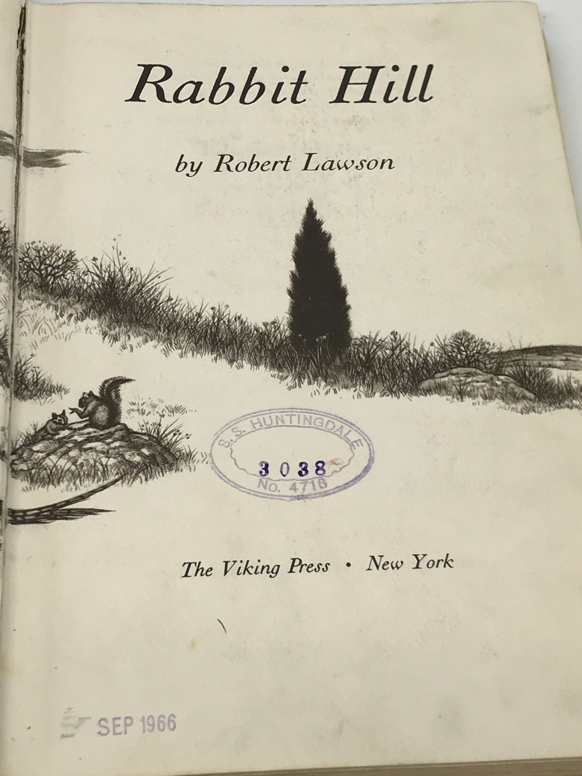 Rabbit Hill by Robert Lawson 1966 Edition - Vintage Keepsakes
