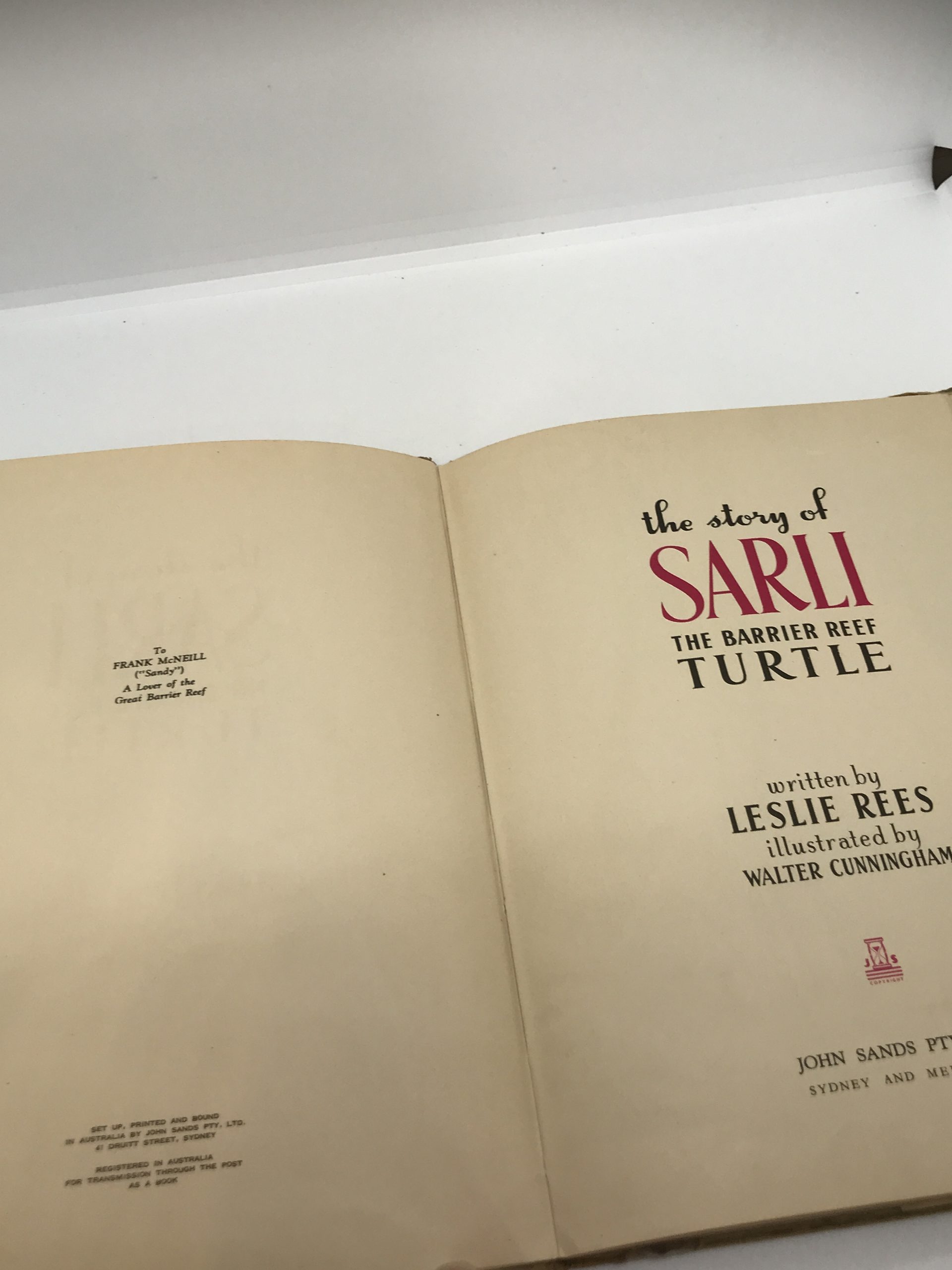 The Story of Sarli the Barrier Reef Turtle by Leslie Rees - Vintage ...