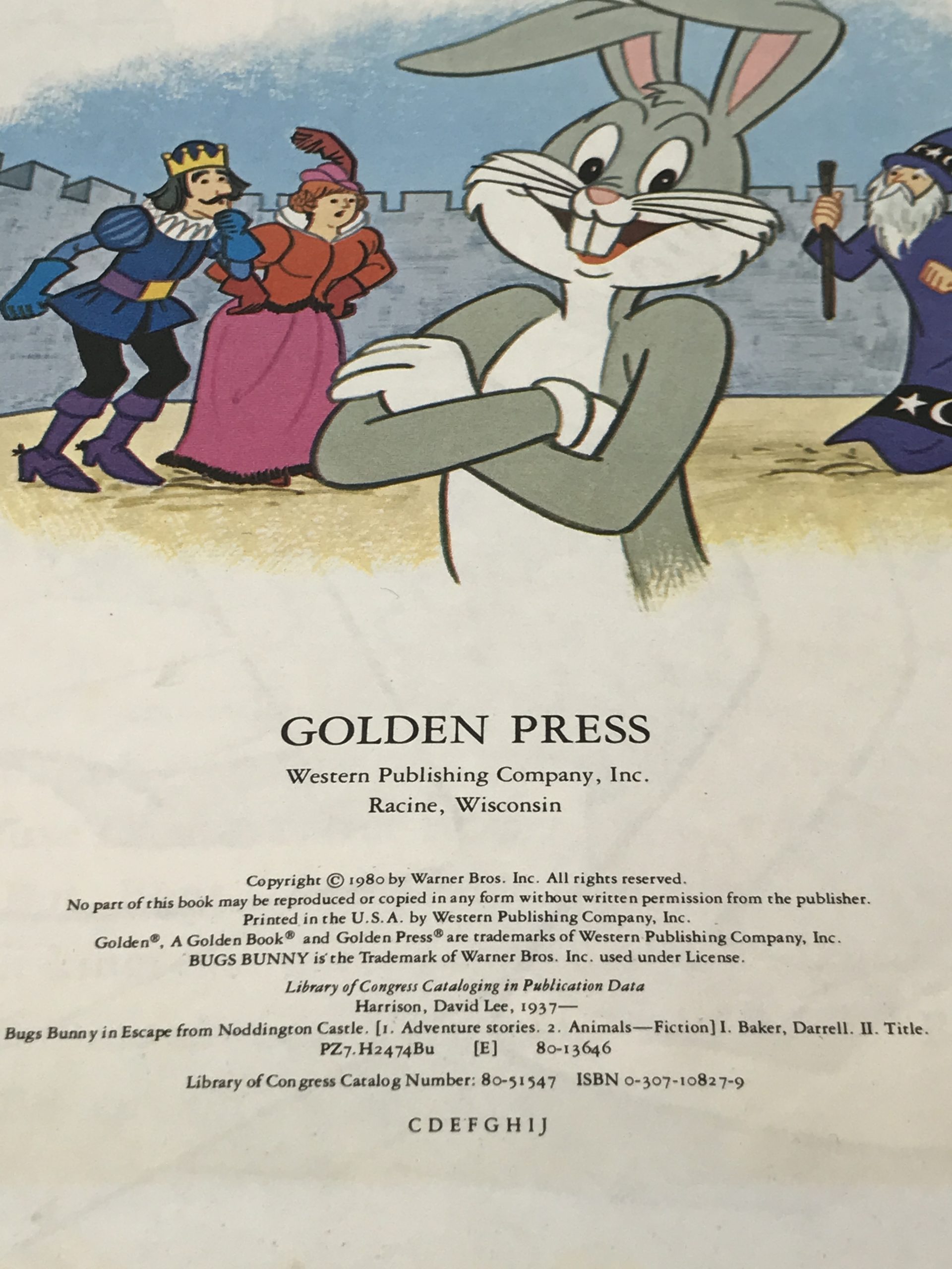 Vintage 1980 BUGS BUNNY Escape from Noddington Castle A GOLDEN BOOK ...