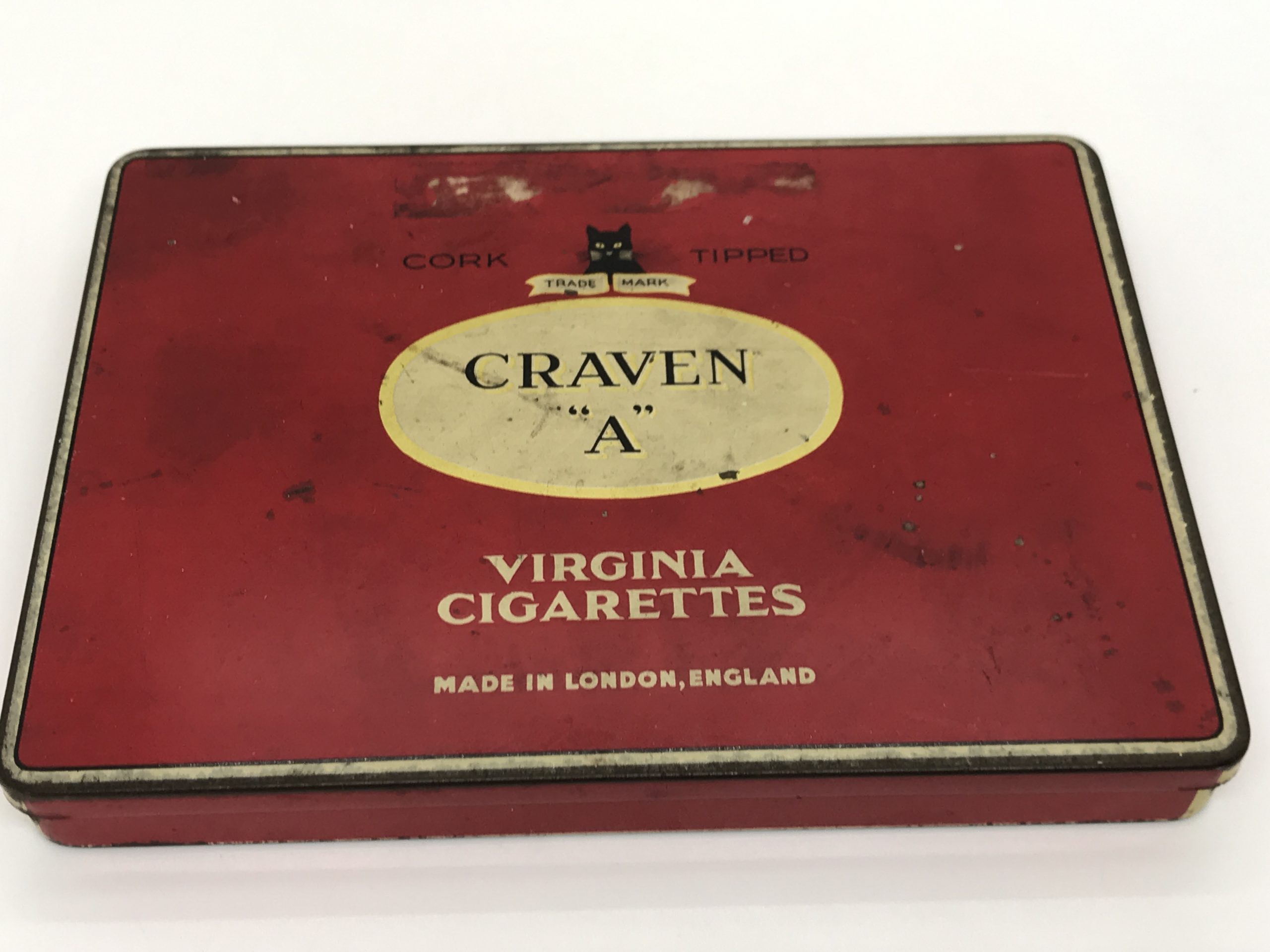 Vintage Craven A Virginia Cigarettes Tin - Vintage Keepsakes