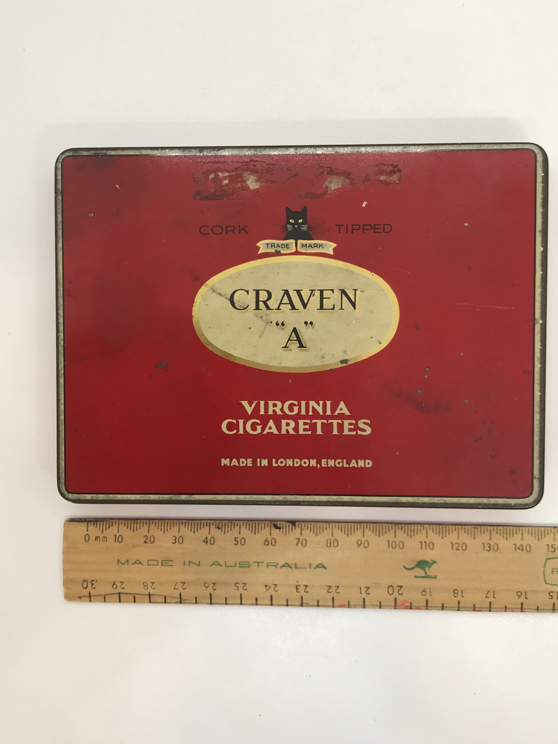 Vintage Craven A Virginia Cigarettes Tin - Vintage Keepsakes