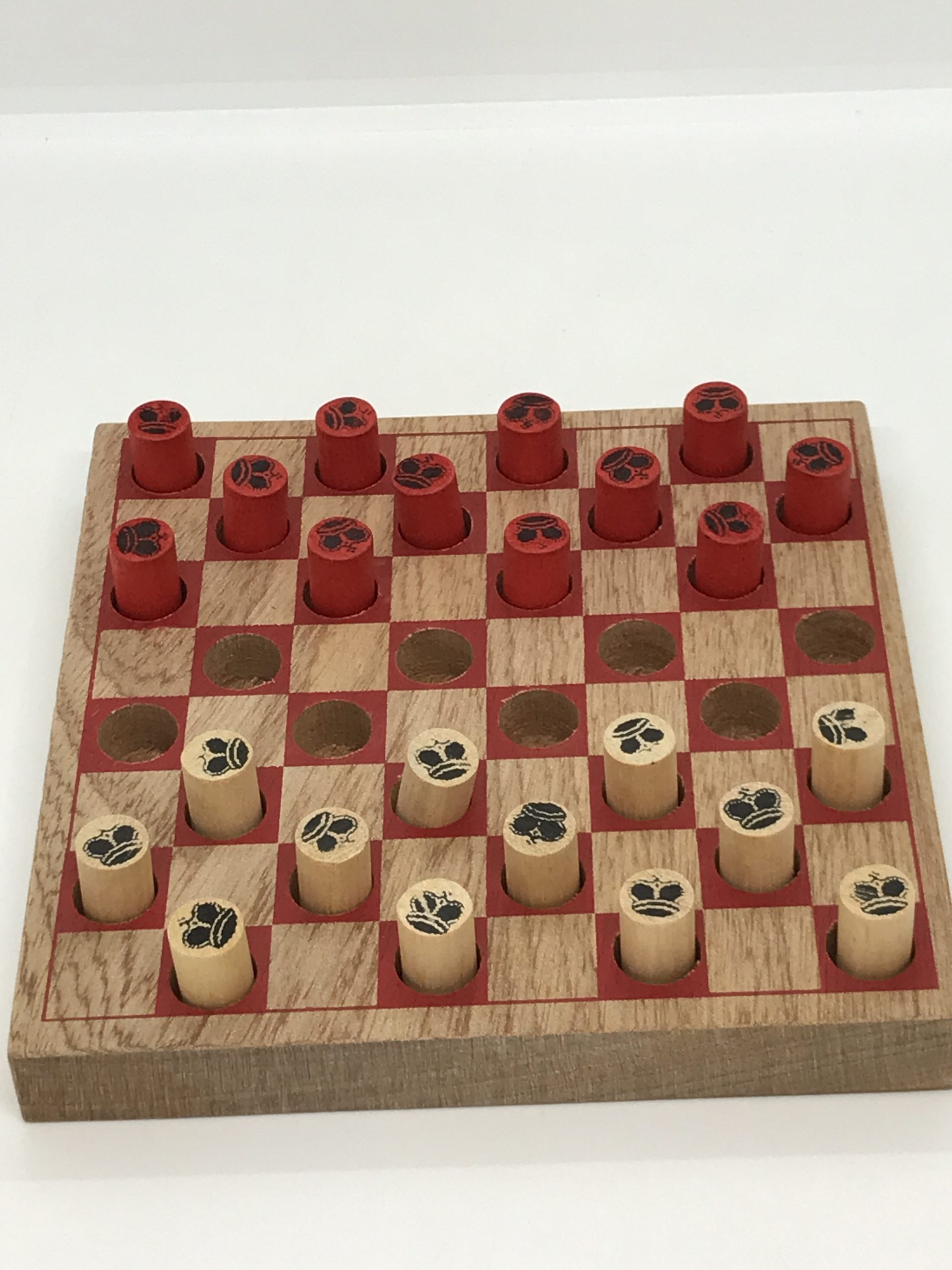 Puffin Toys Wooden Checkers Set - Hand made in Charmouth England ...