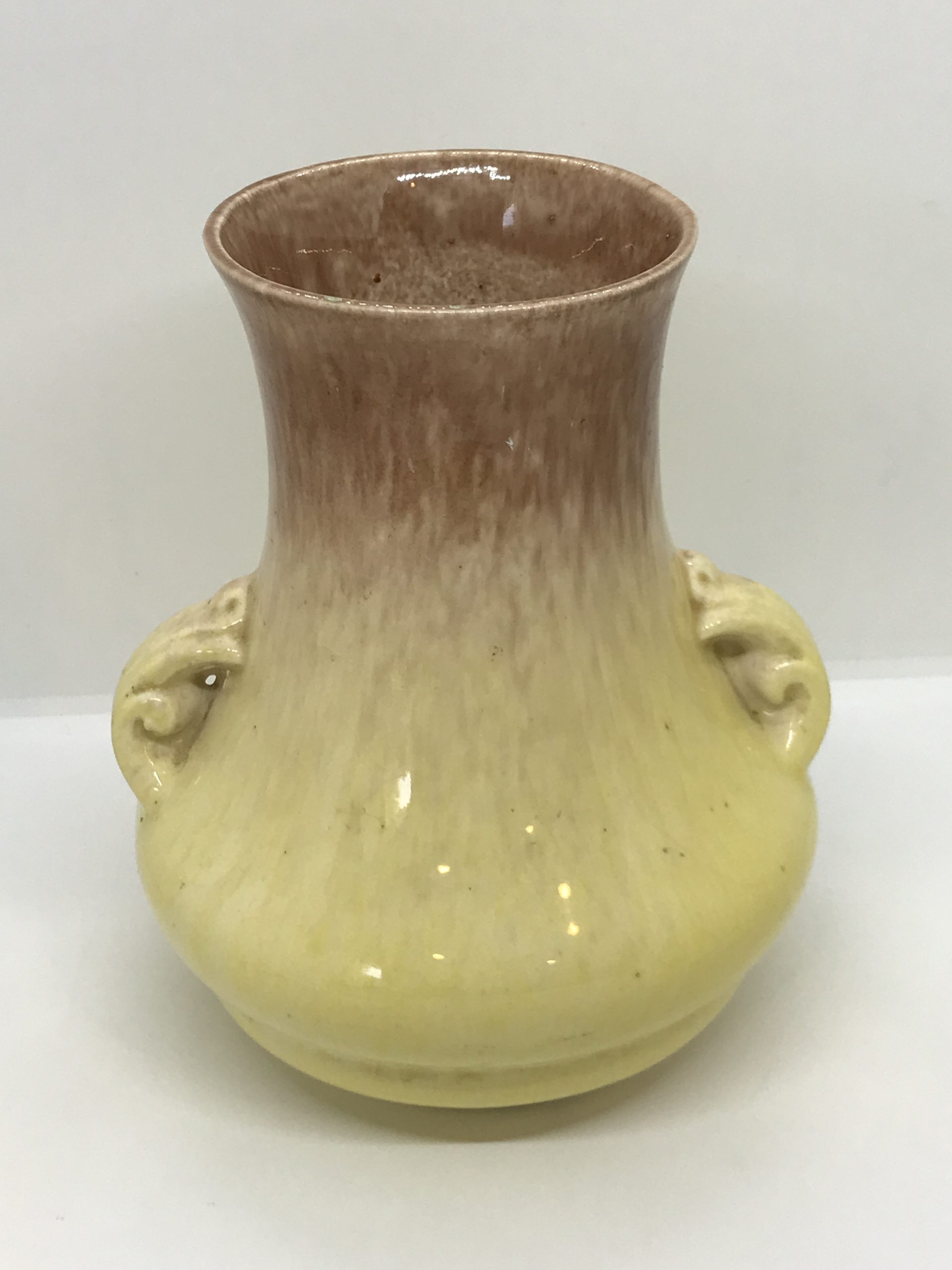 Pates Potteries Sydney Yellow Vase 20cm tall - Vintage Keepsakes