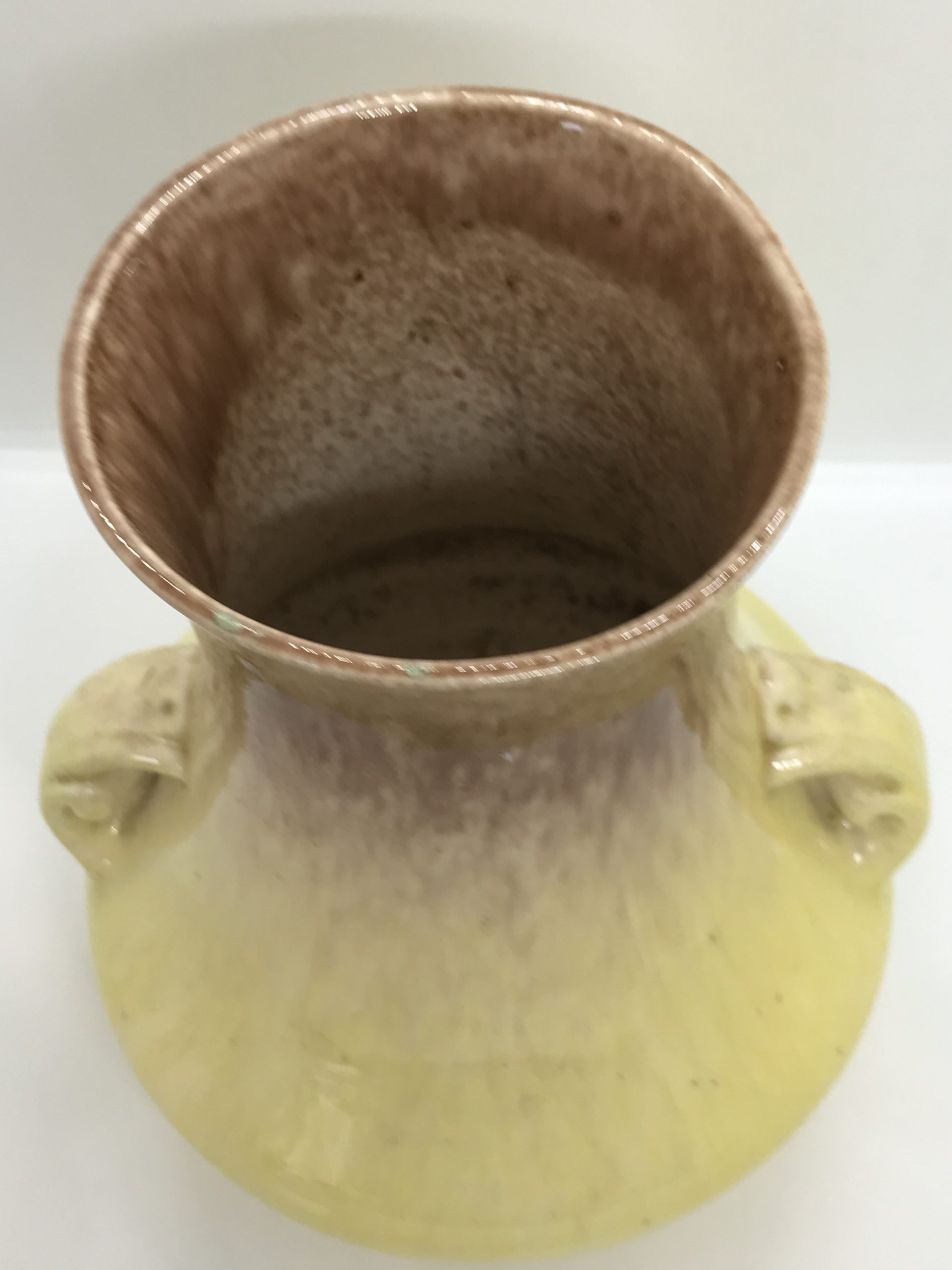 Pates Potteries Sydney Yellow Vase 20cm tall - Vintage Keepsakes