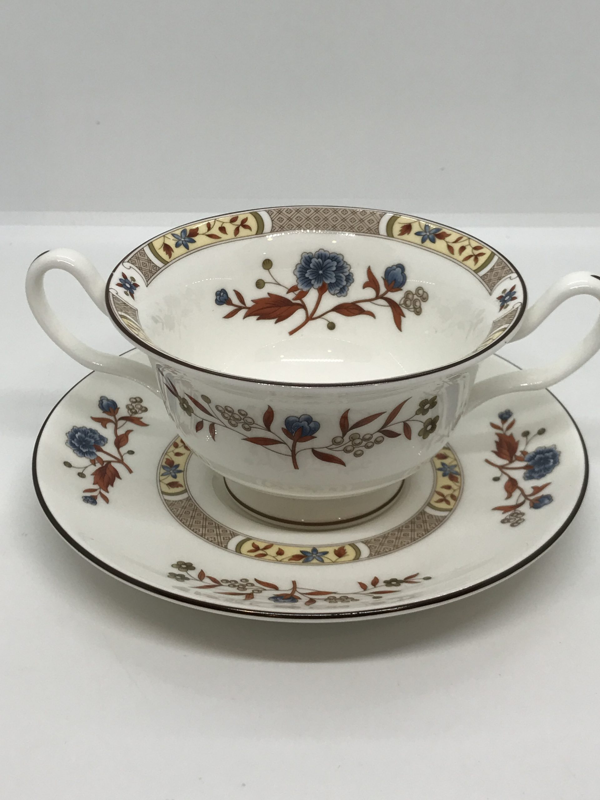 Wedgwood Jamestown Bone China R4613 Soup Coupe and Saucer - Vintage ...