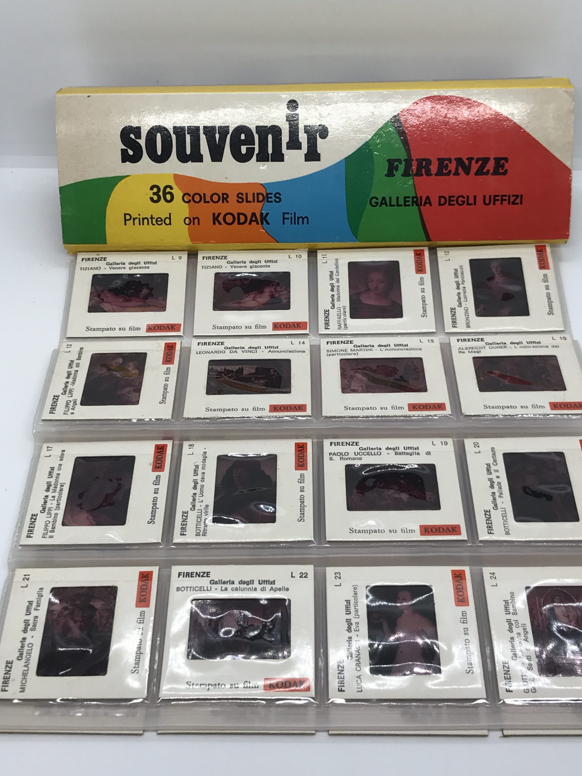 Vintage Souvenir Firenze Galleria Degli Uffizi 36 Kodak Color Slides ...