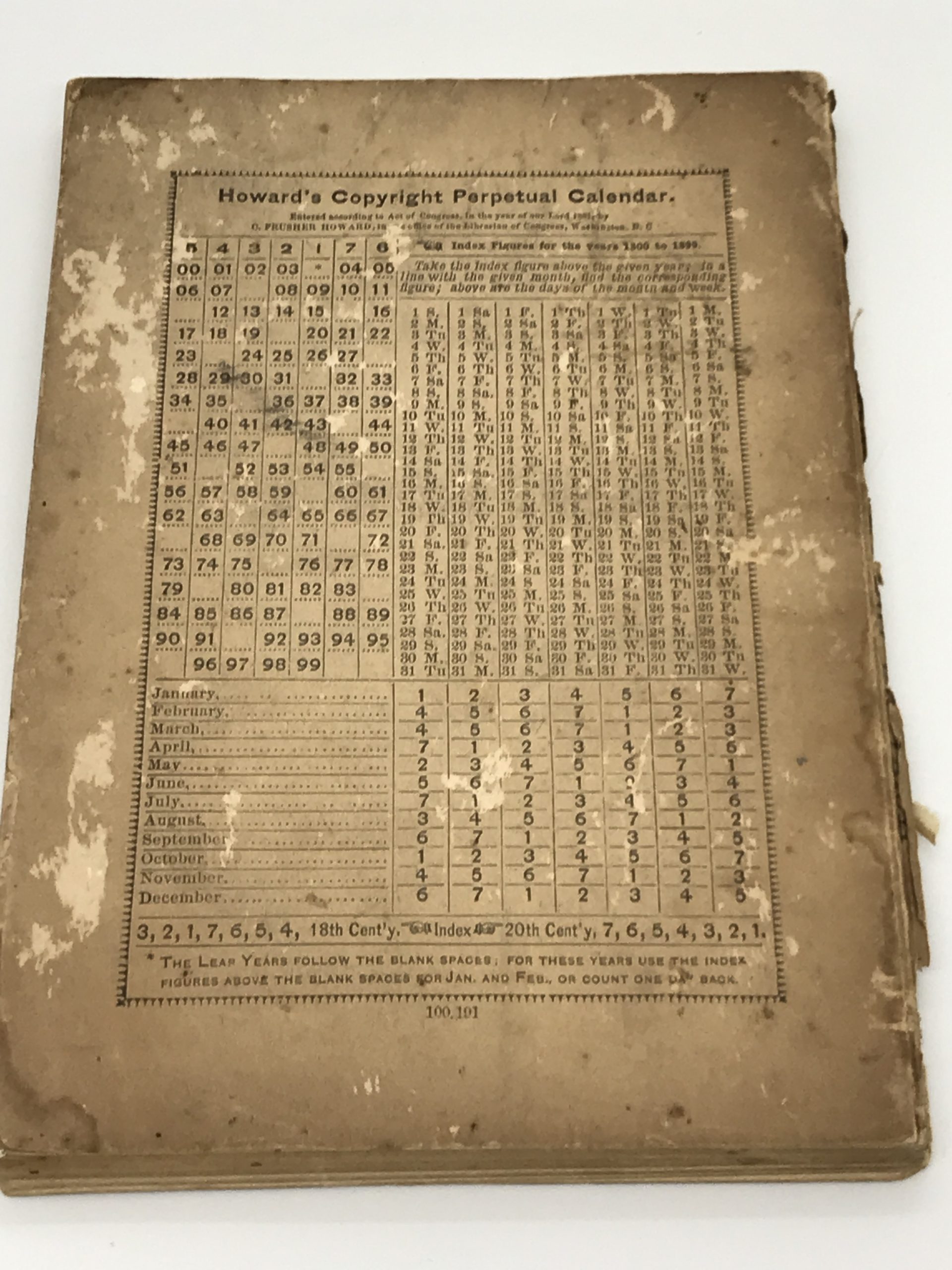 Howards Anglo-American Art of Reckoning Book - 1891 - Vintage Keepsakes