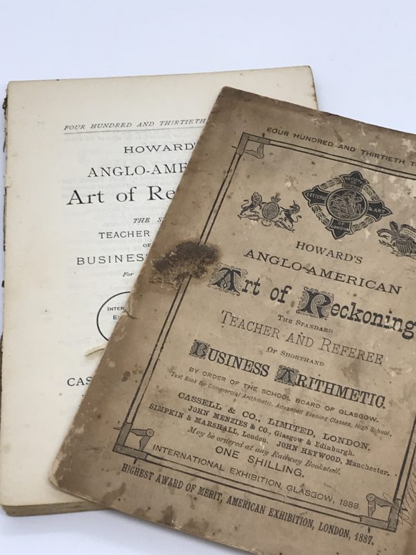 Howards Anglo-American Art of Reckoning Book - 1891 - Vintage Keepsakes