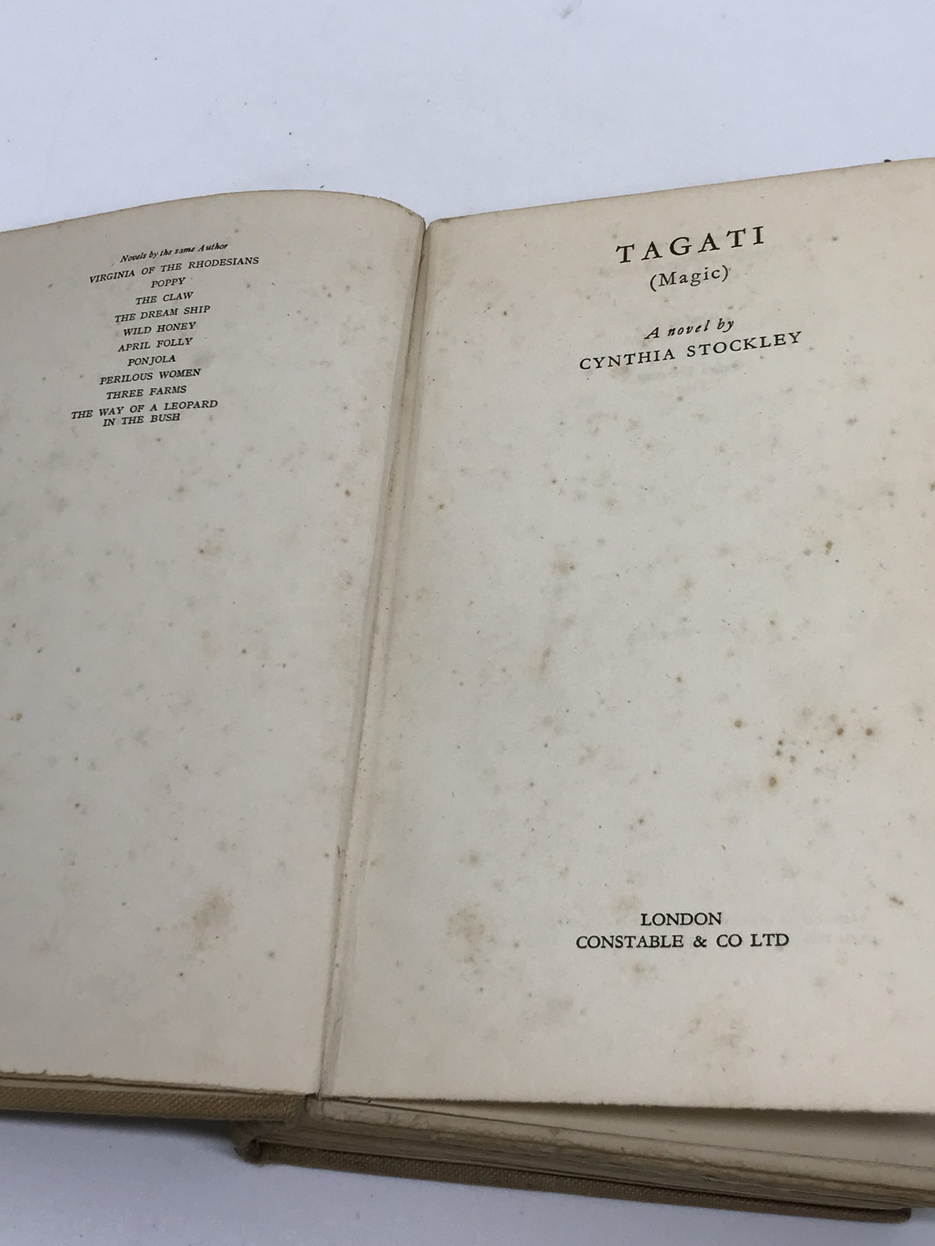 Tagati (Magic) Hardcover Book by Cynthia Stockley - Constable 1930 ...