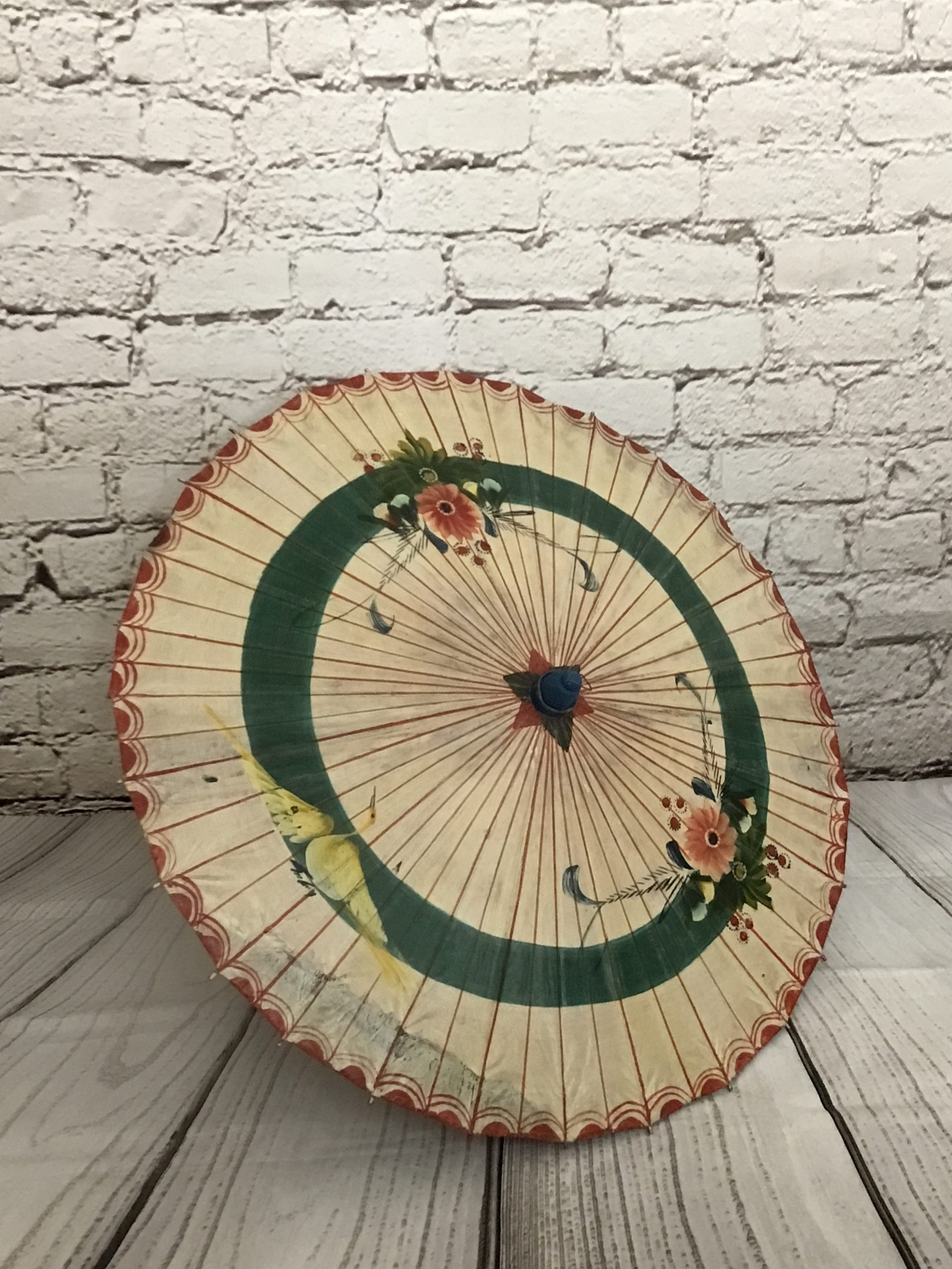 Vintage Handpainted Japanese Yodoe-Gasa Umbrella - Vintage Keepsakes