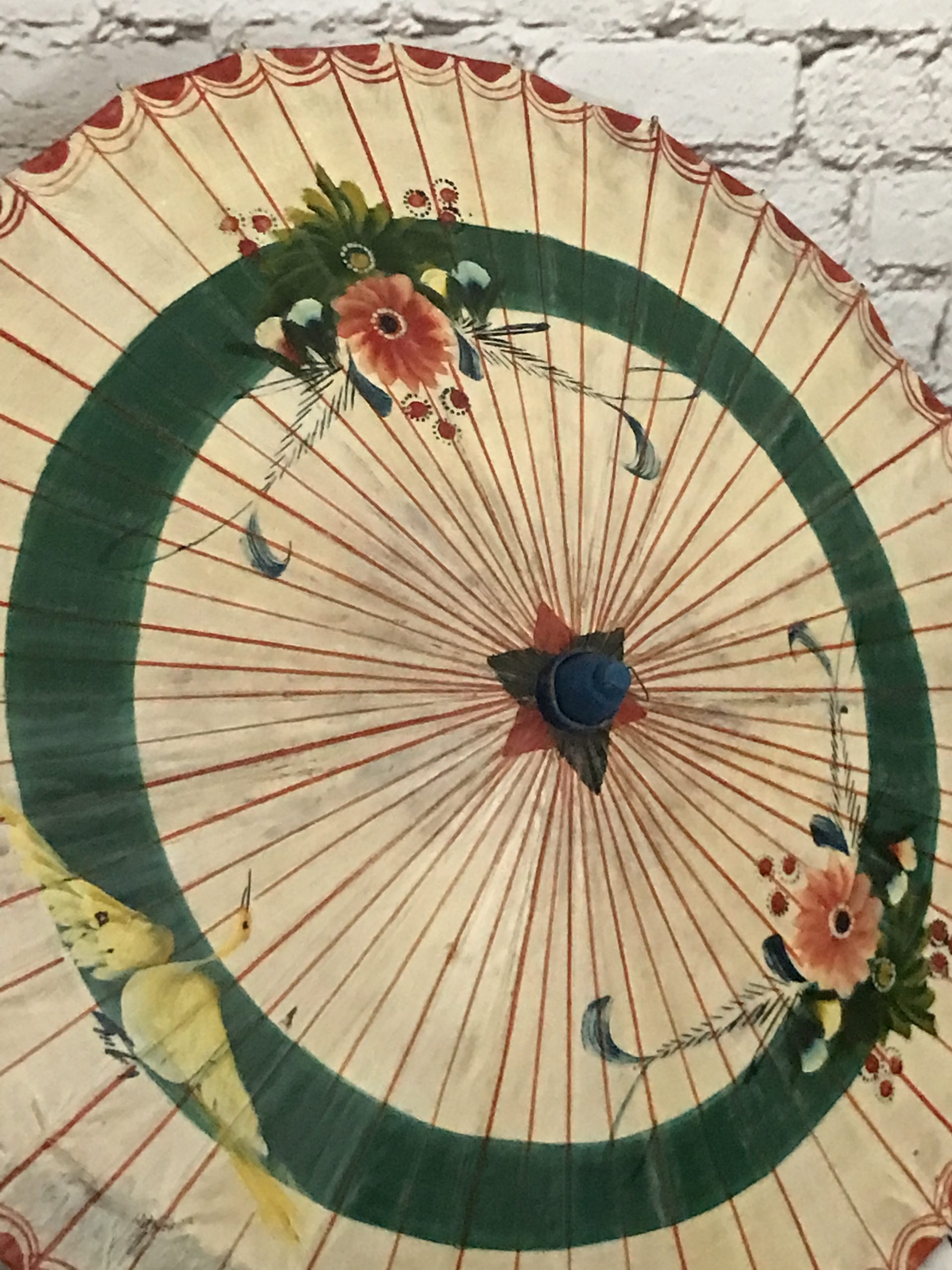 Vintage Handpainted Japanese Yodoe-Gasa Umbrella - Vintage Keepsakes