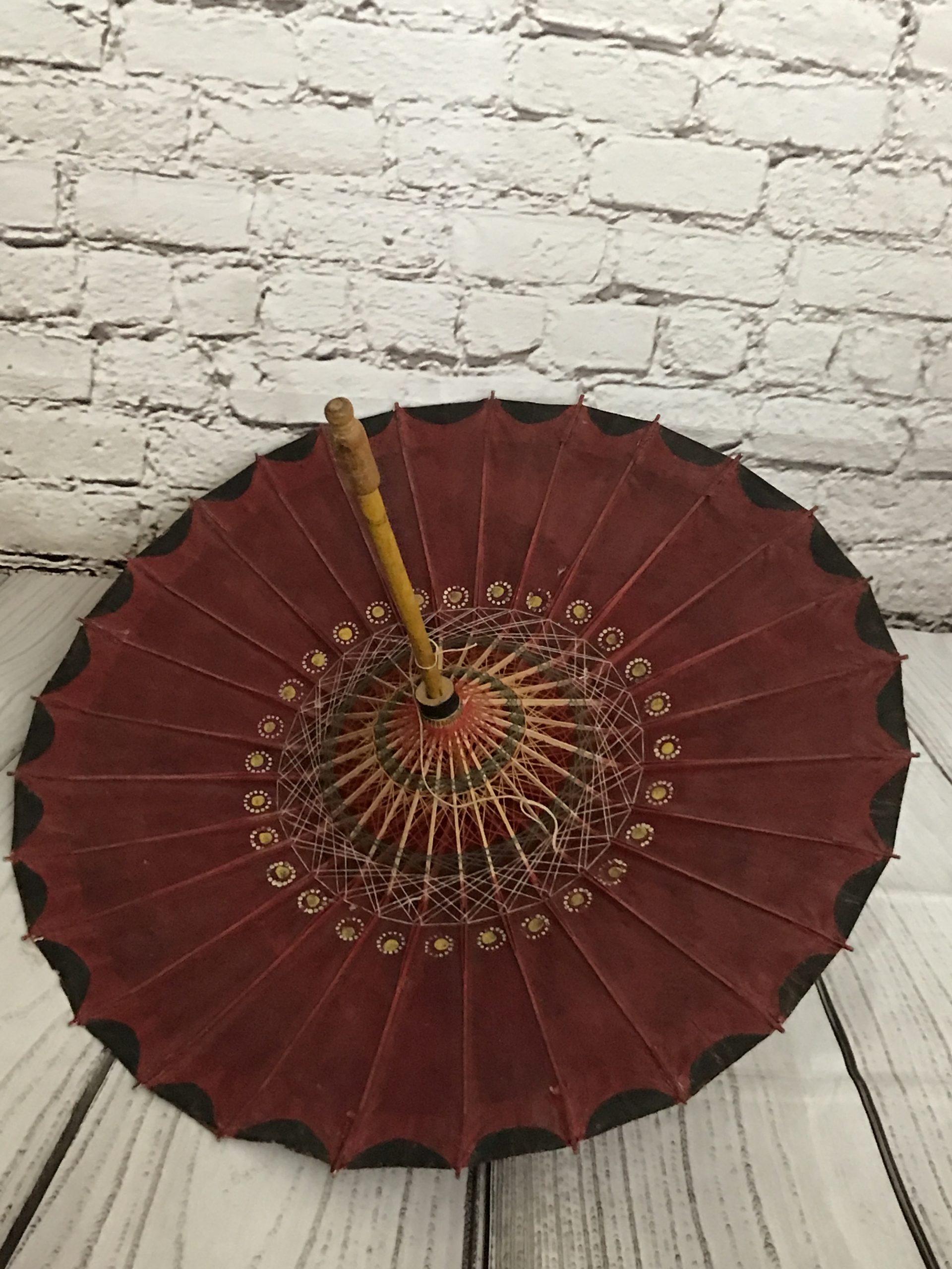 Vintage Handpainted Japanese Yodoe-Gasa Umbrella - Vintage Keepsakes