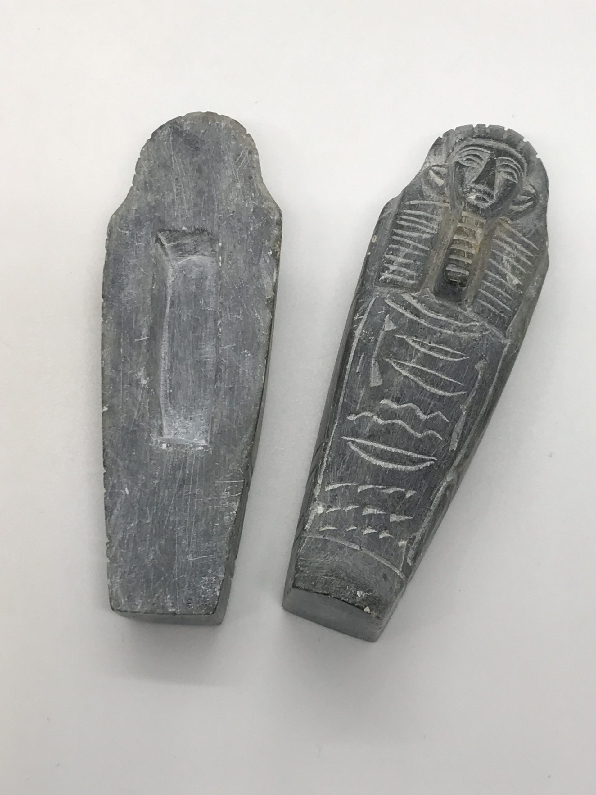Egyptian Ushabti Stone Coffin Small Mummy - missing internal (6cm long ...