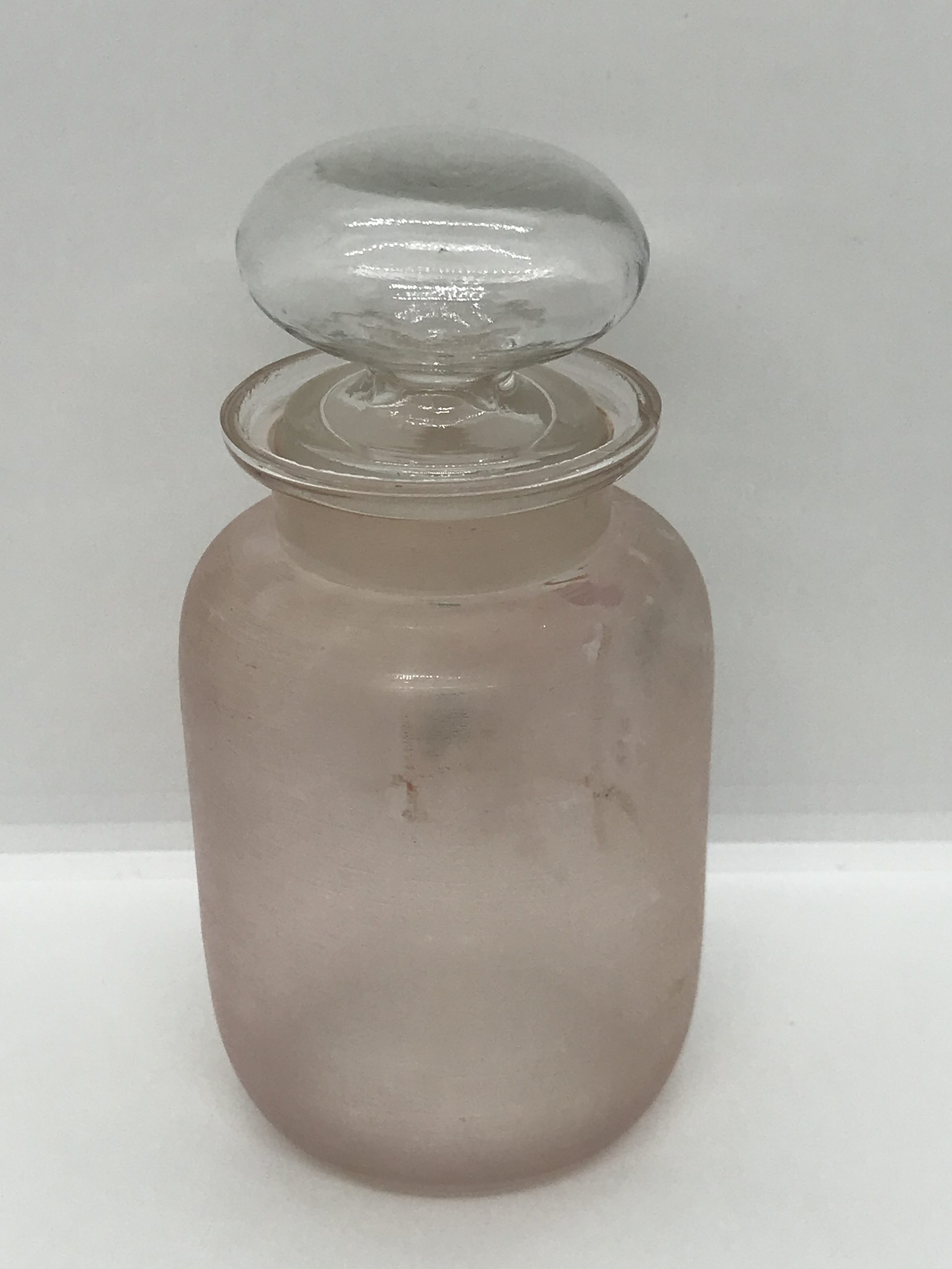 Victorian Blown Glass with Raised Enamel Flowers Pink Covered Jar with ...