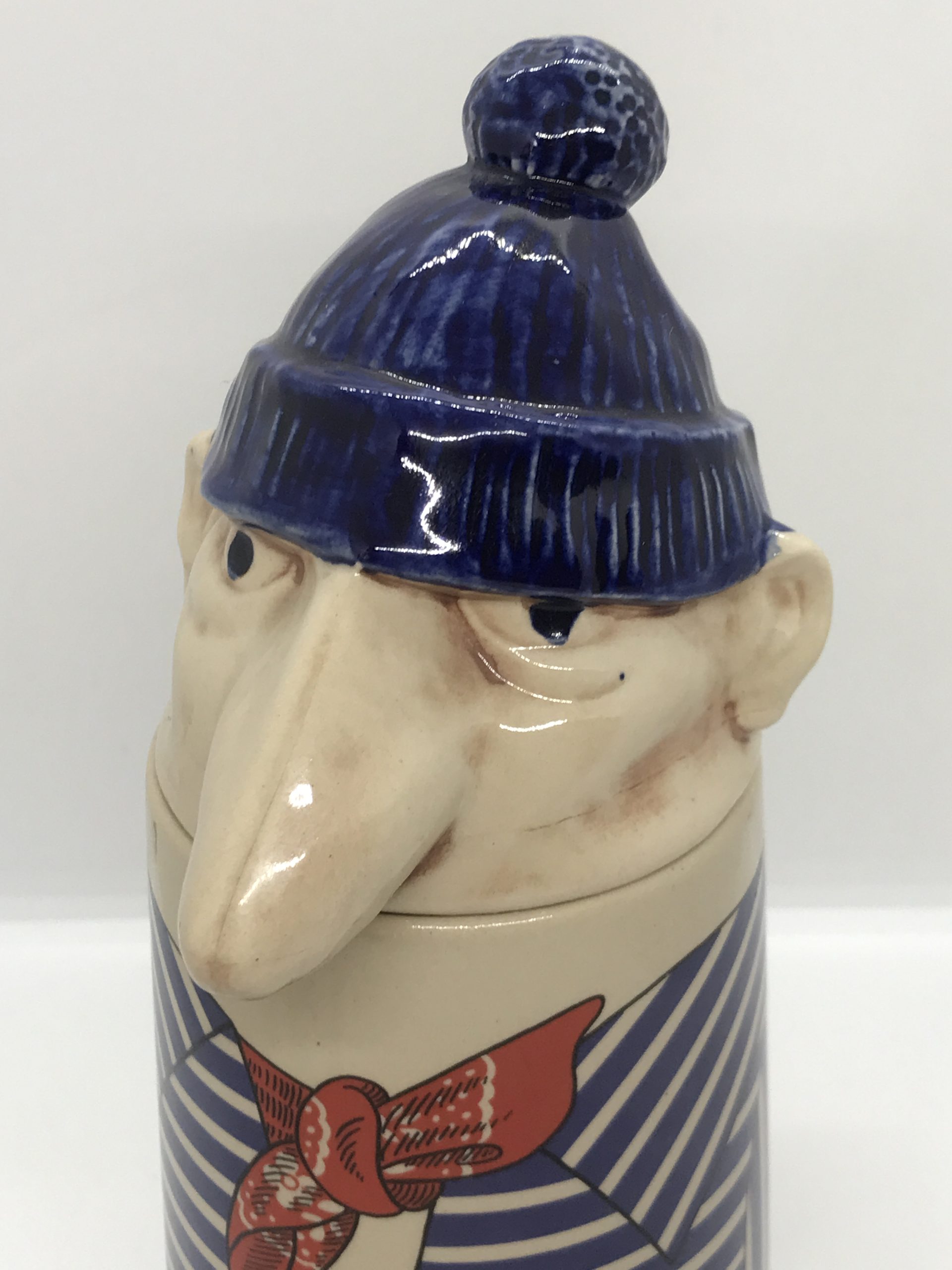 Gerzit Gerz Figural German Lidded Beer Stein - Vintage Keepsakes