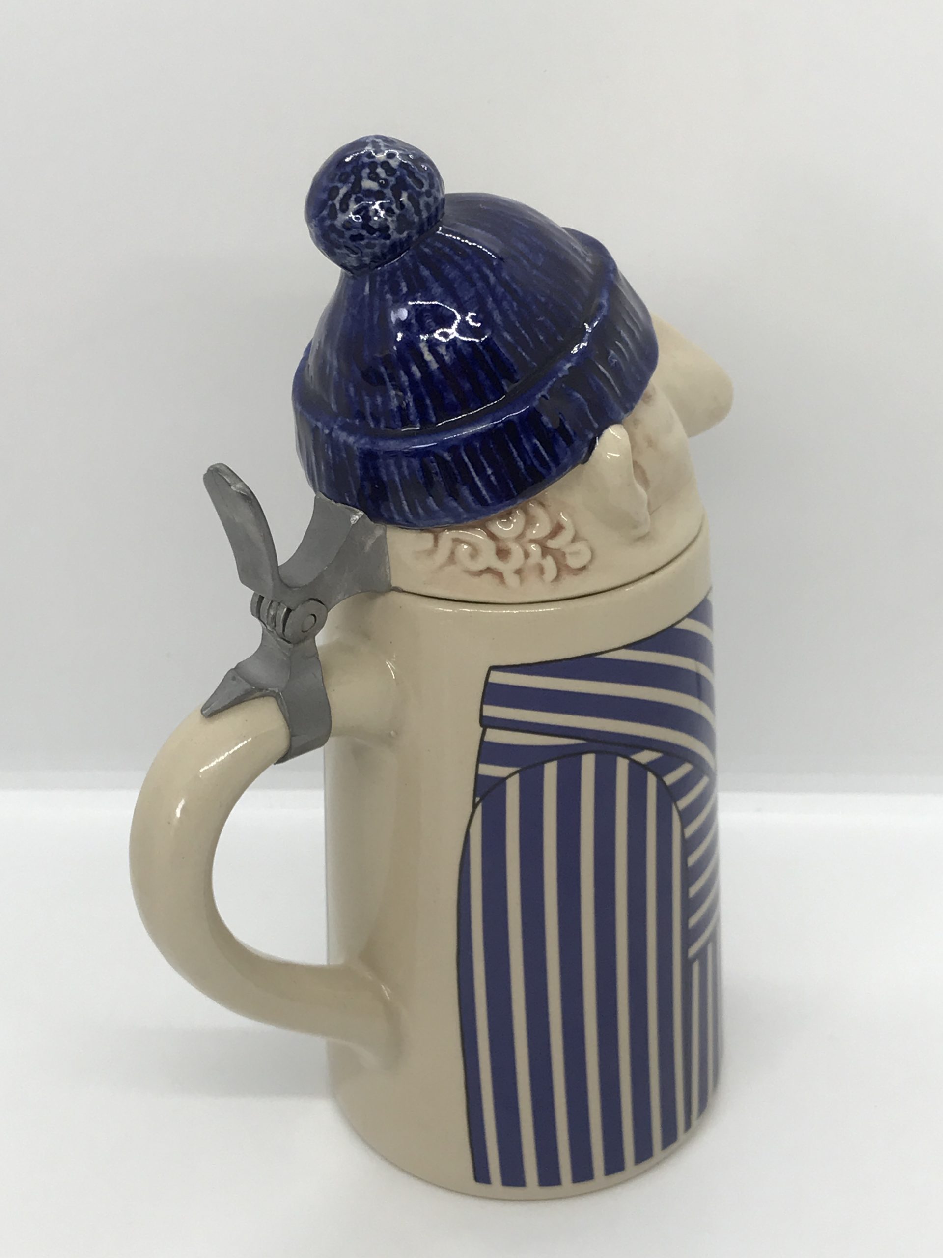 Gerzit Gerz Figural German Lidded Beer Stein - Vintage Keepsakes
