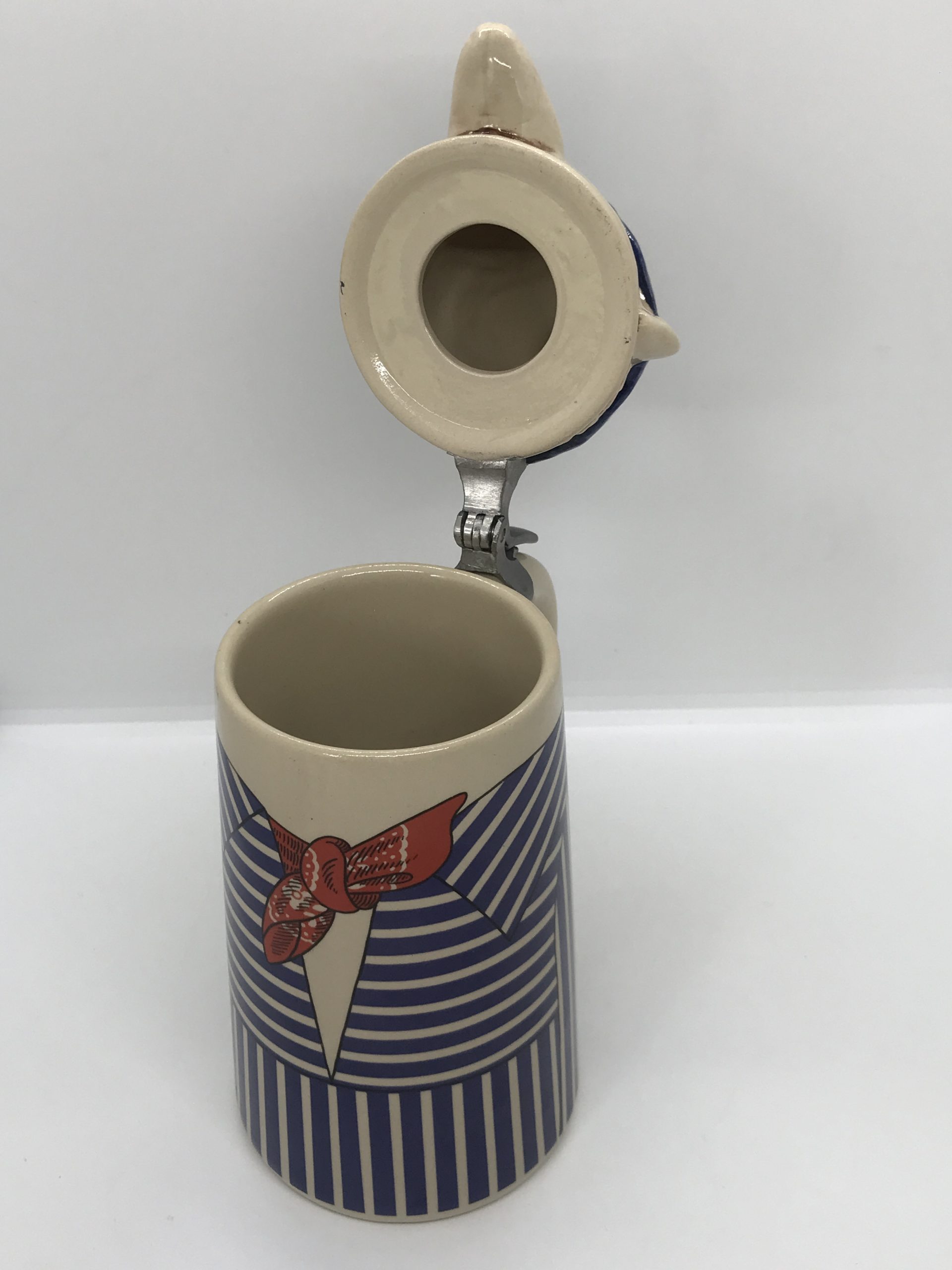 Gerzit Gerz Figural German Lidded Beer Stein - Vintage Keepsakes