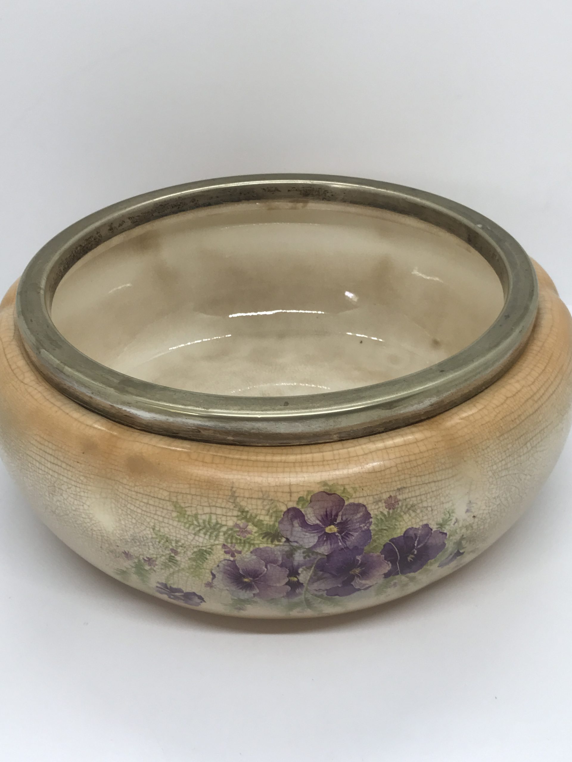 Antique Crown Devon Blushware Salad Bowl with Pair of Servers - Vintage ...