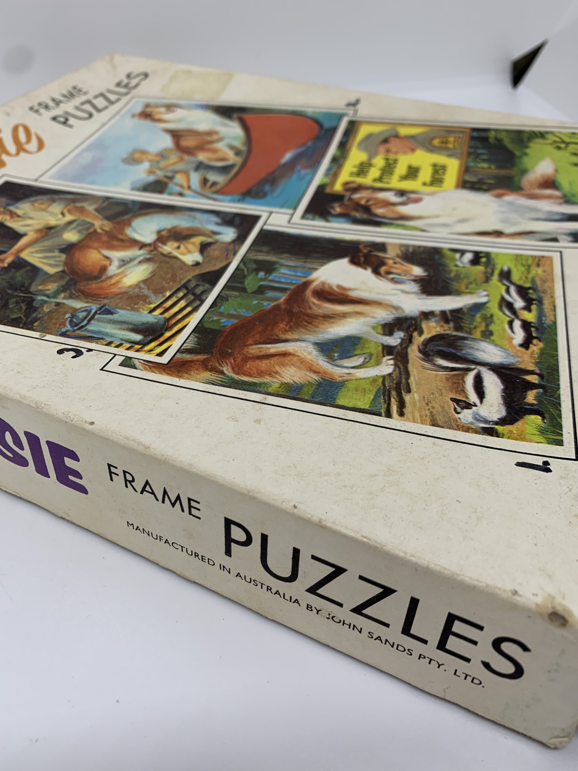 Vintage Whitman Lassie Box of 4 Frame Jigsaw Puzzles - Complete ...