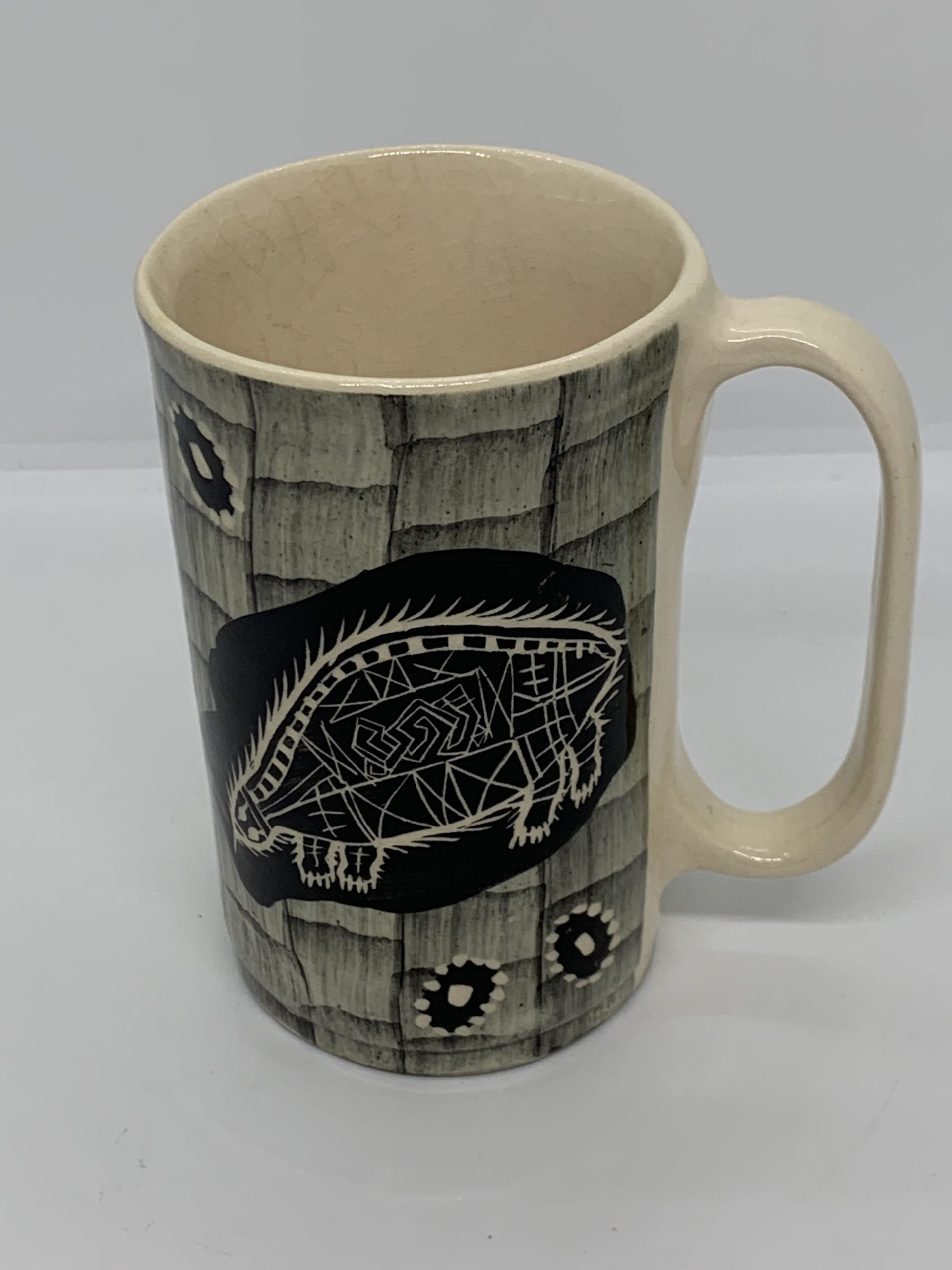 Hand Painted Gymea Aboriginal Art Mug - Vintage Keepsakes