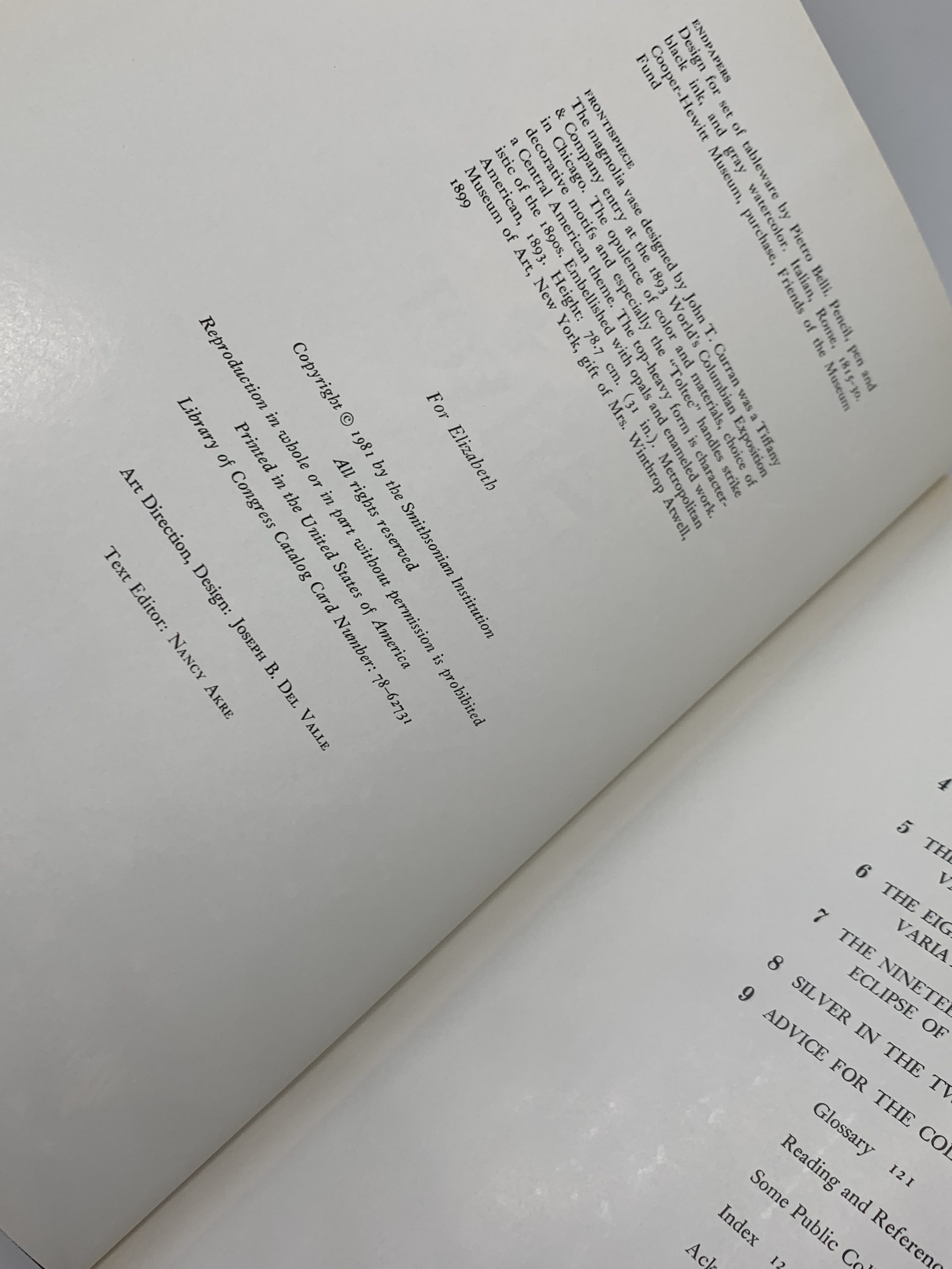 Vintage Smithsonian Institution Book Cooper-Hewitt Museum Silver - 1981 ...