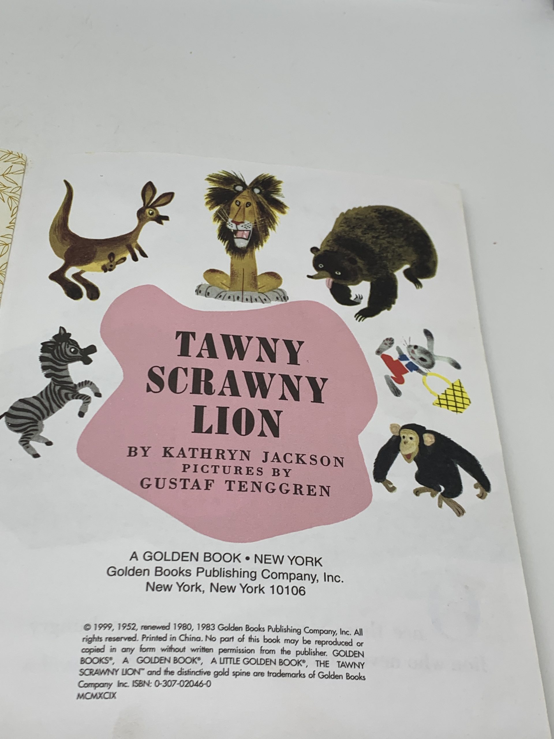Tawny Scrawny Lion Golden Book - Golden Books Publishing 1983 - Vintage ...