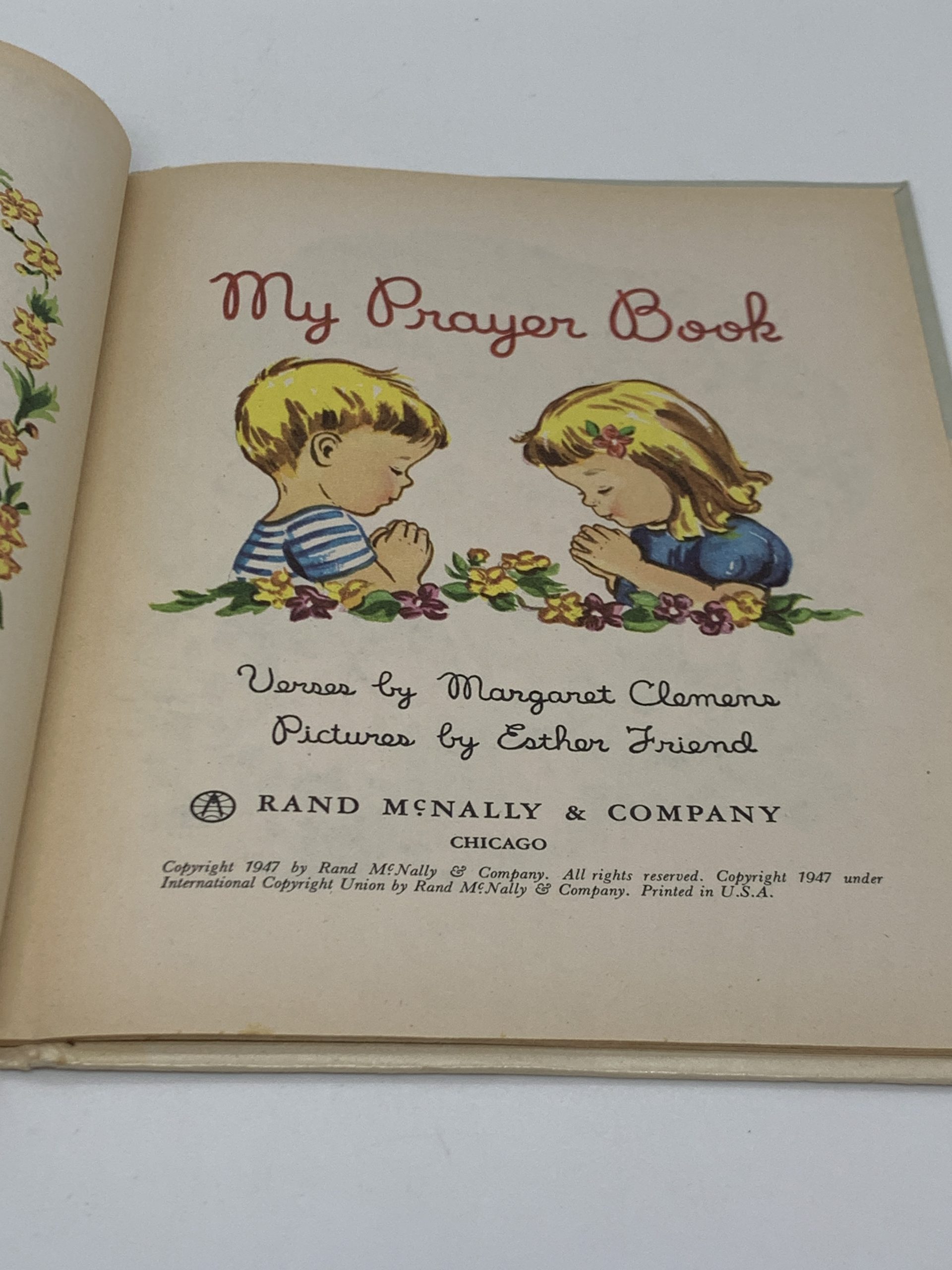 My Prayer Book - A Rand McNally Book 1947 - Vintage Keepsakes