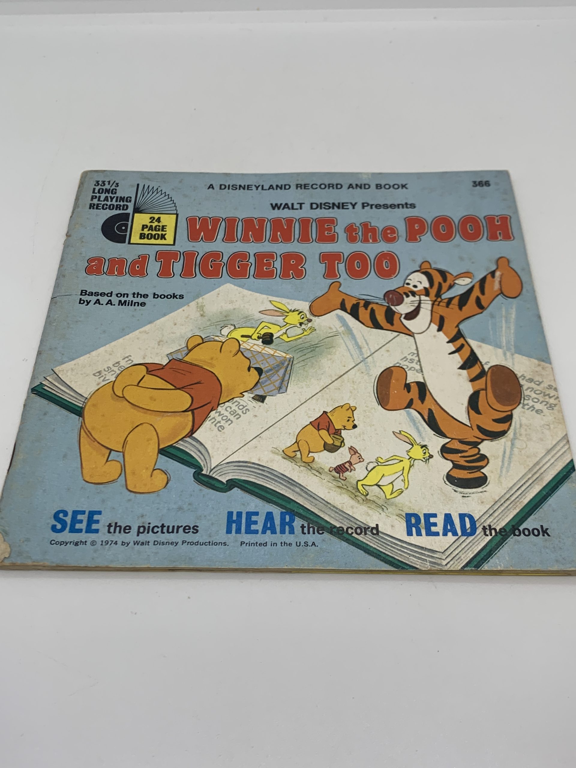 Winnie the Pooh and Tigger Too - Disneyland Record and Book 1974 (no ...