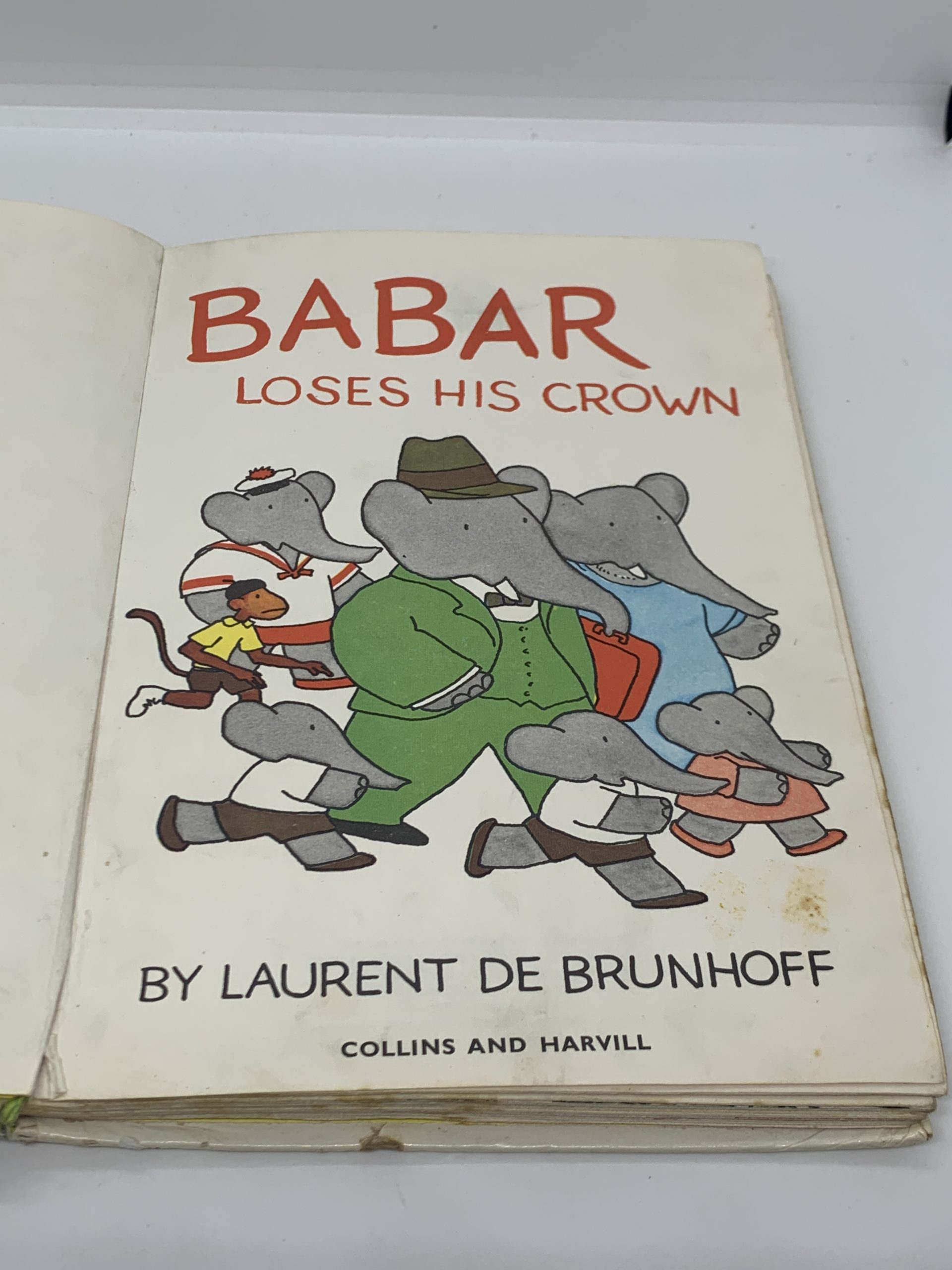Babar Loses His Crown - Collins and Harvill 1968 - Vintage Keepsakes