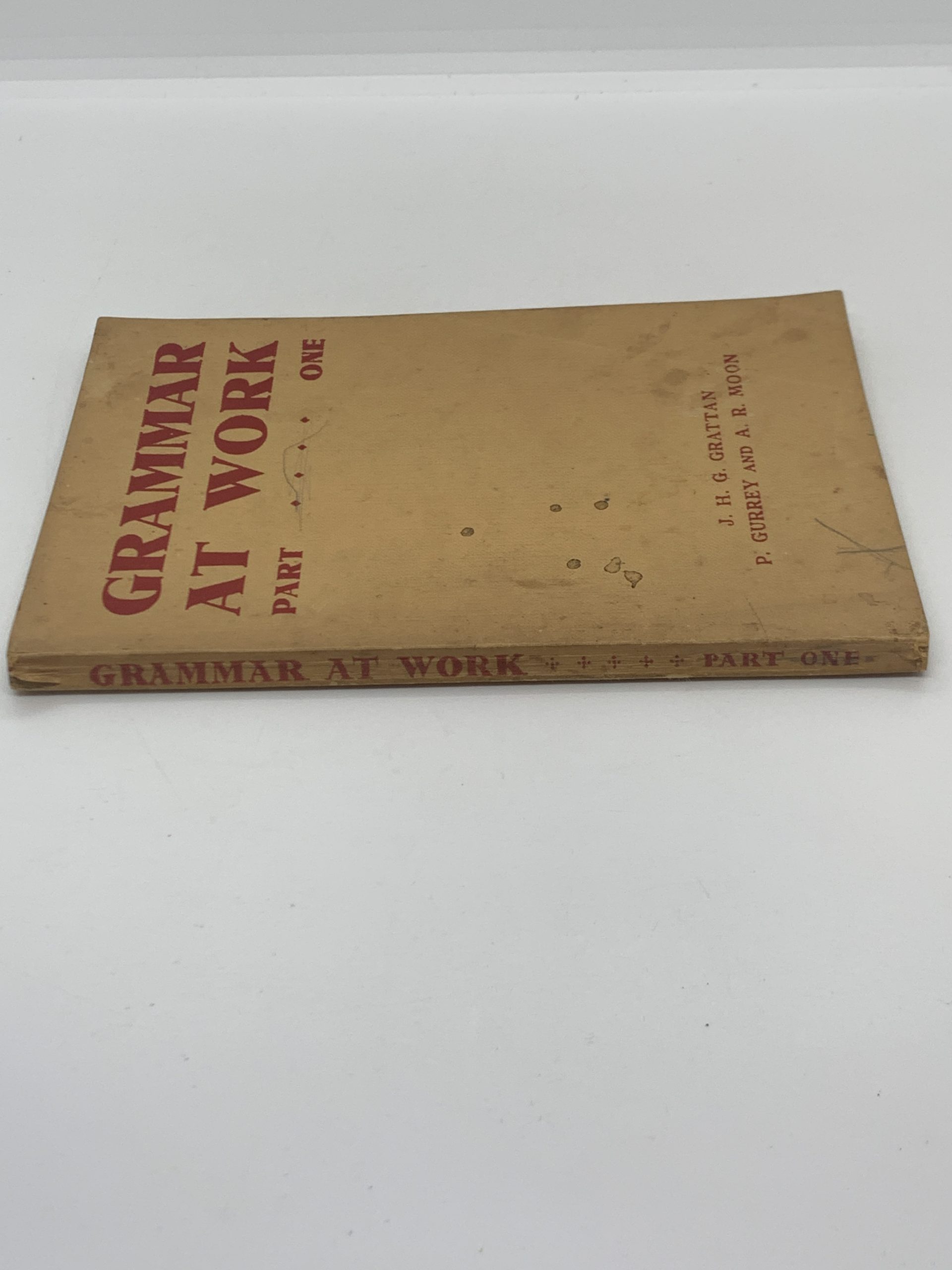 Grammar at Work Part One - Longmans Green 1954 - Vintage Keepsakes