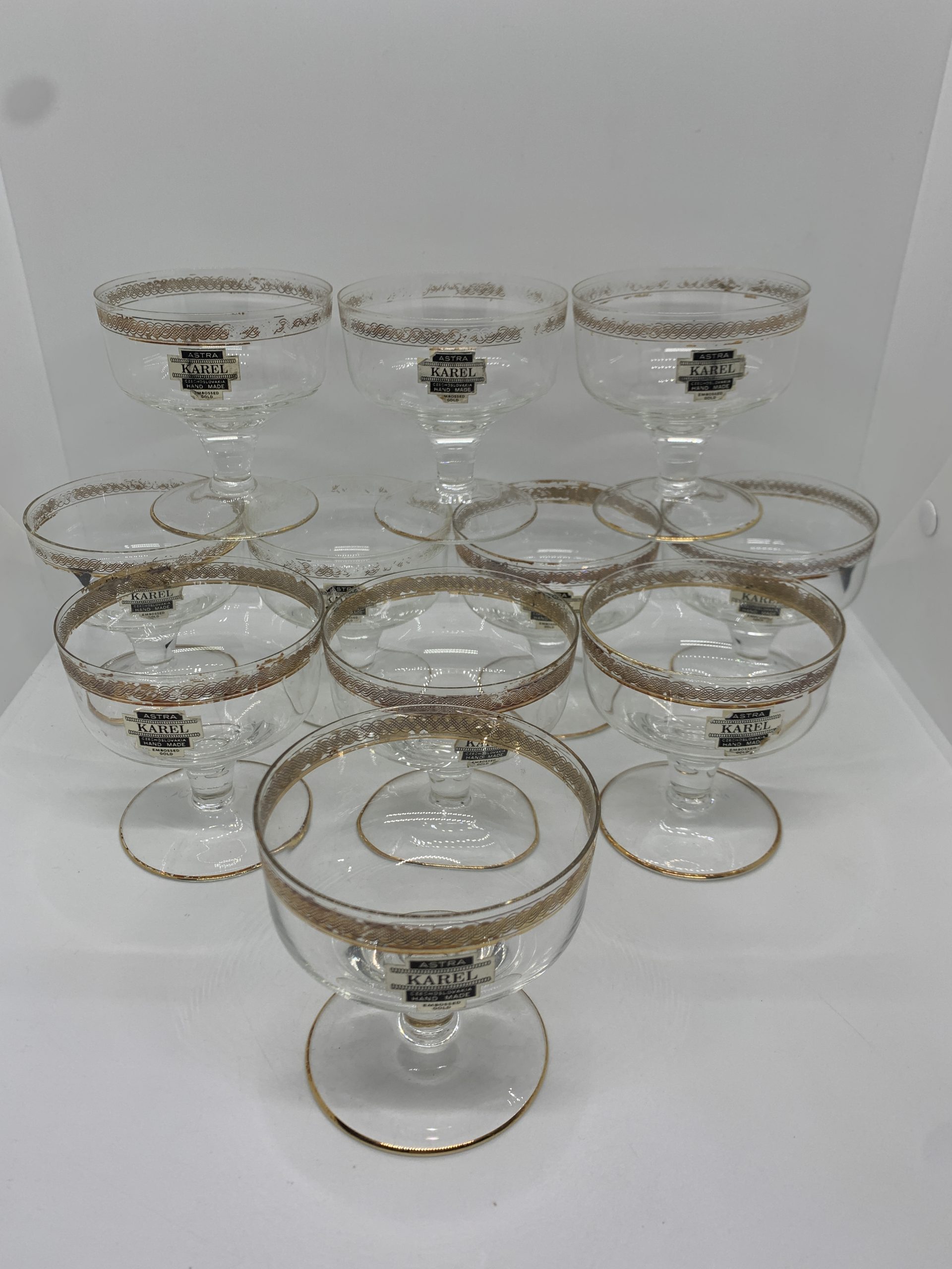 11 x Vintage Astra Karel Czechoslovakia Glass - Vintage Keepsakes