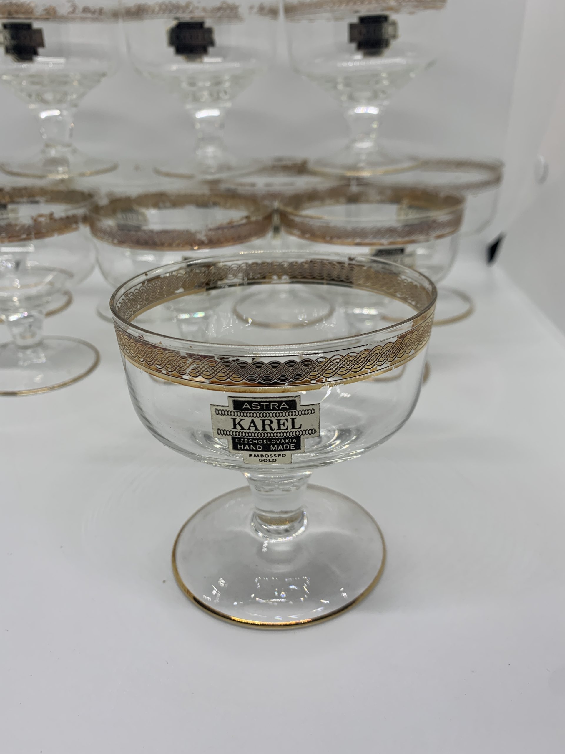 11 x Vintage Astra Karel Czechoslovakia Glass - Vintage Keepsakes