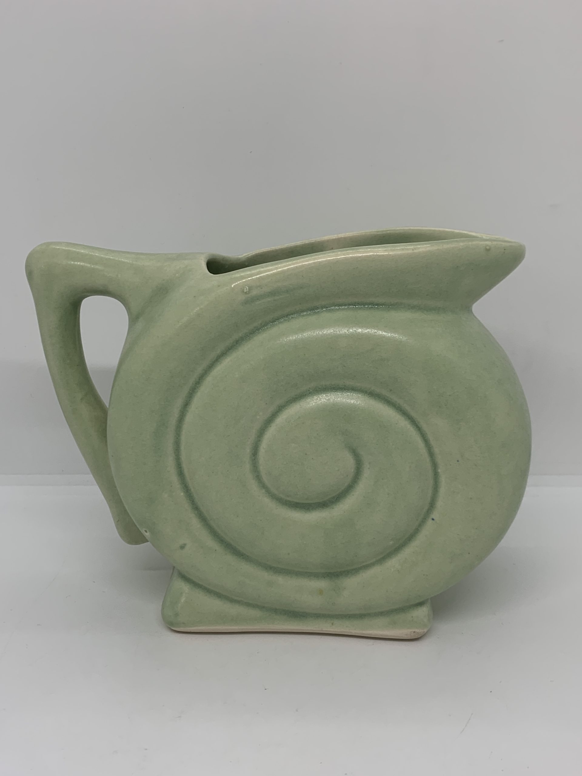 Green Australian Pottery Ceramic Snail Shell Form Jug (16cm high ...