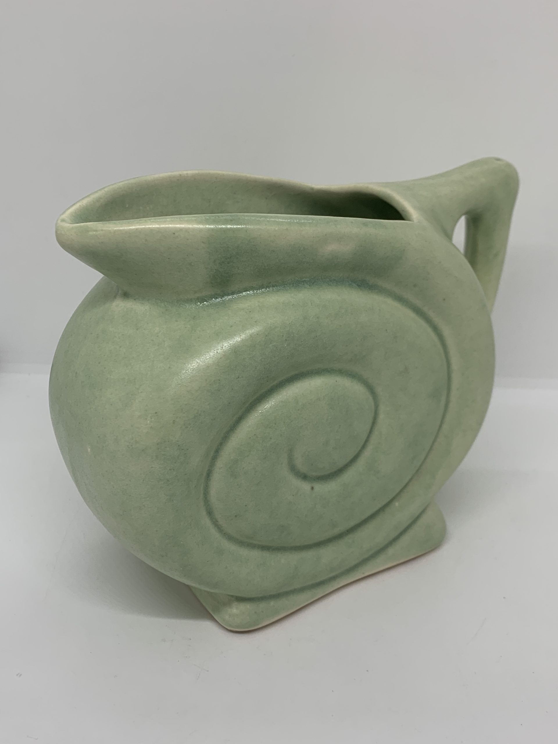 Green Australian Pottery Ceramic Snail Shell Form Jug (16cm high ...