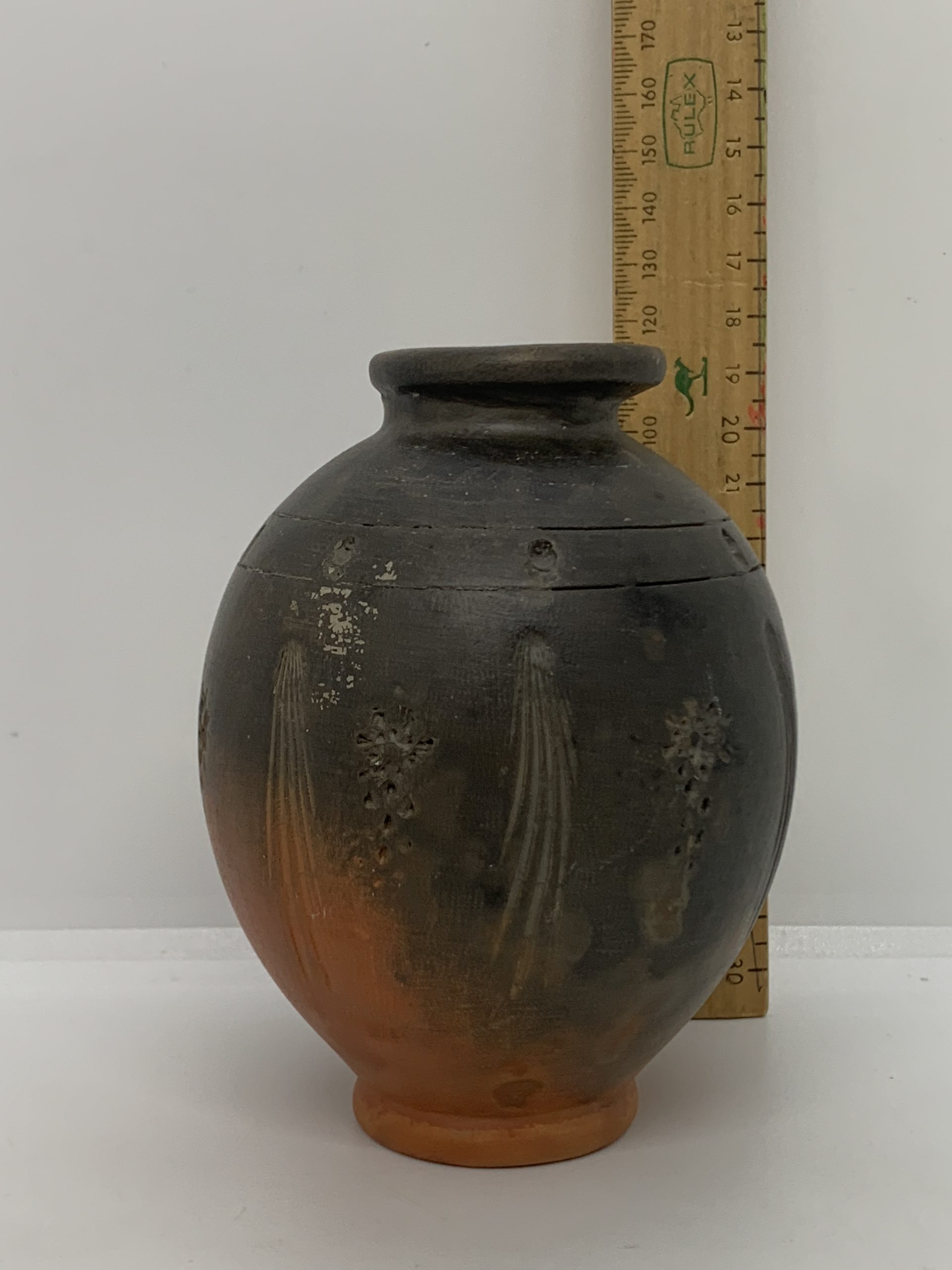 Vietnamese Dat Nung (Terracotta) Le Duc Ha Pottery Vase 12cm - Vintage ...